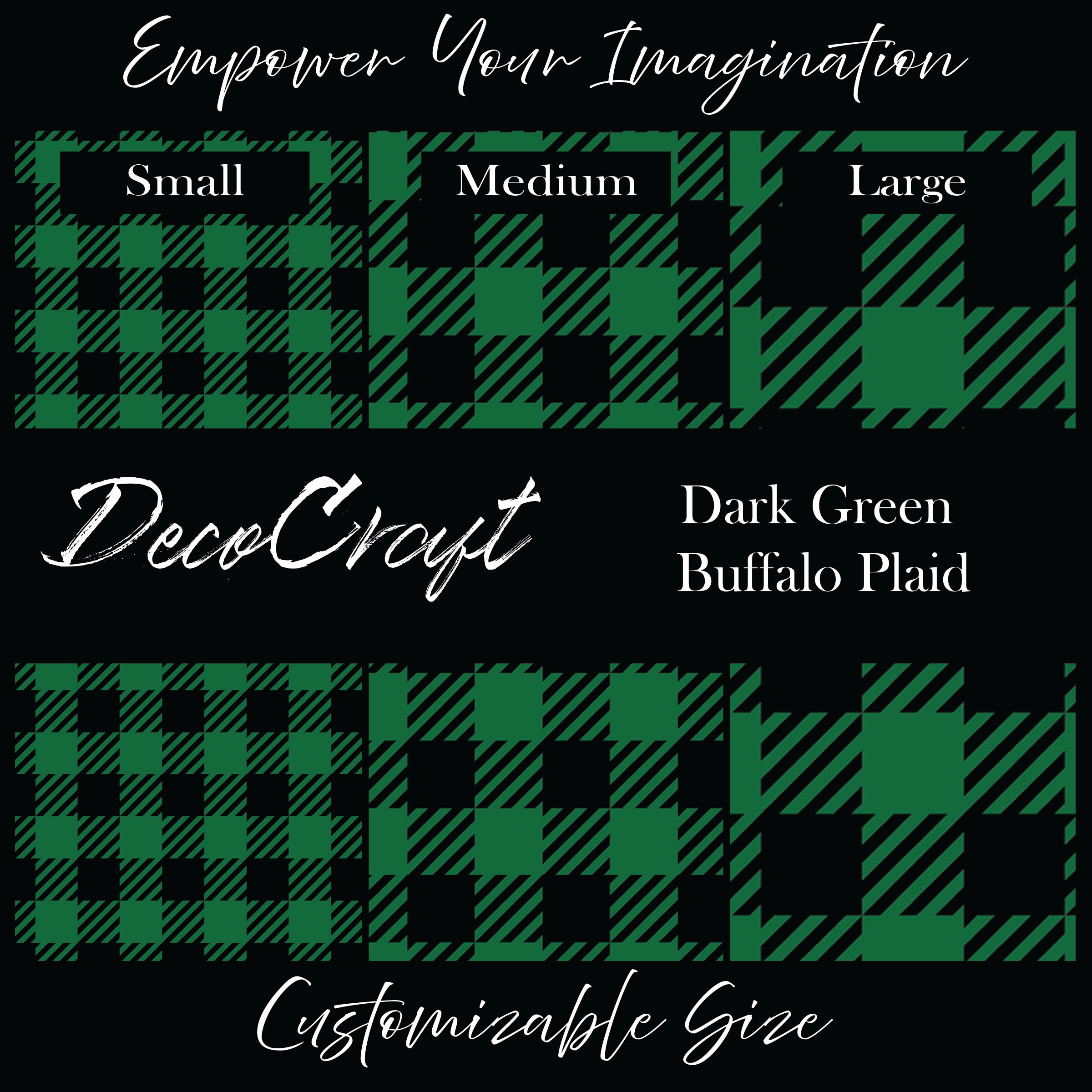 DecoCraft Christmas - Plaid - Dark Green Buffalo Plaid – H & H Creations