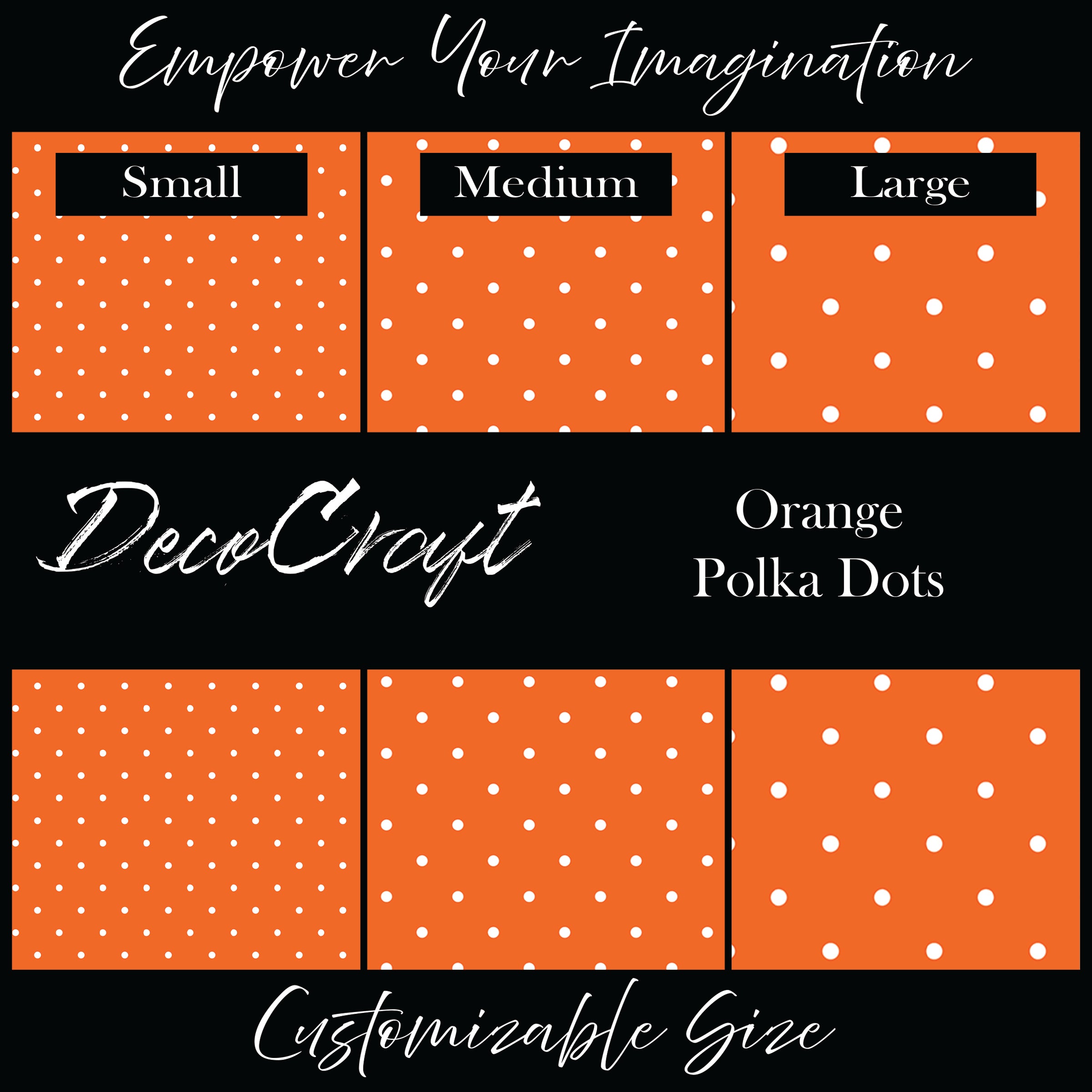 DecoCraft - Polka Dots - Orange – H & H Creations
