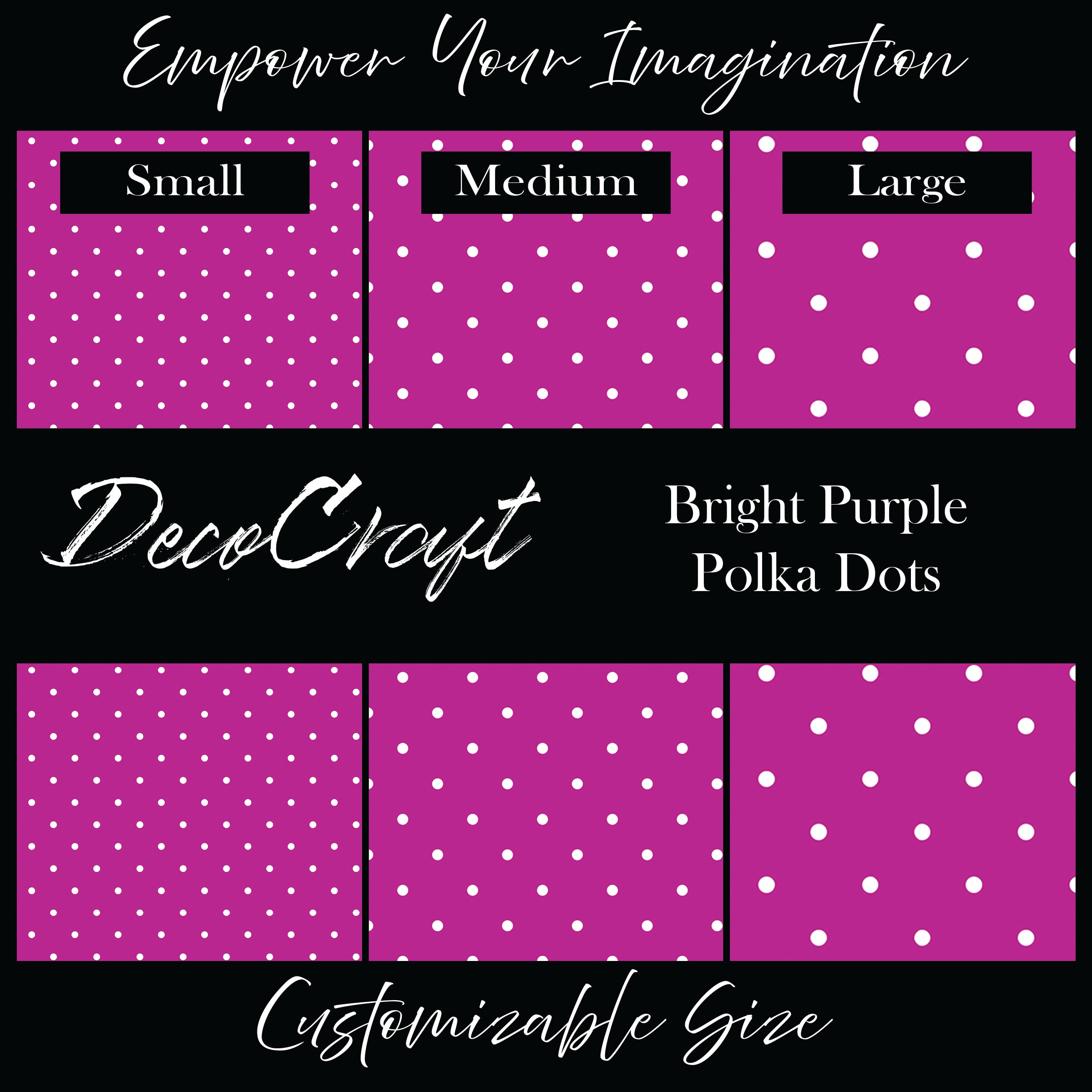 DecoCraft - Polka Dots - Bright Purple – H & H Creations