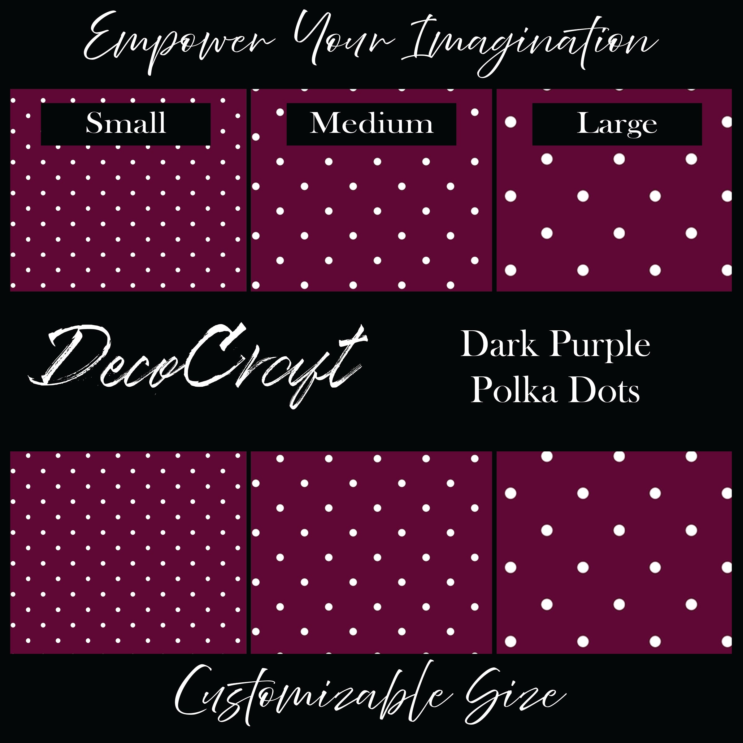 DecoCraft - Polka Dots - Dark Purple – H & H Creations