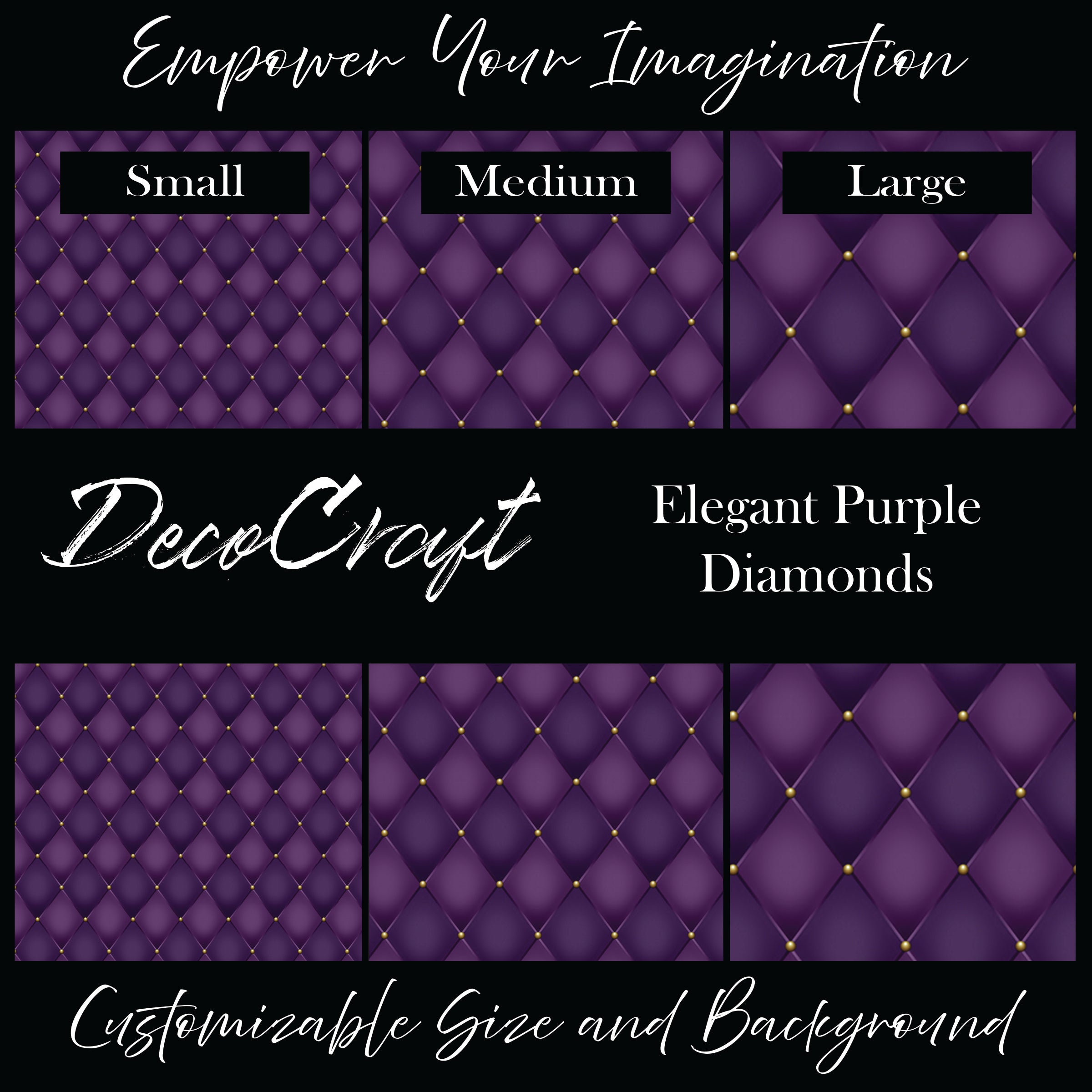 DecoCraft - Mardi Gras - Elegant Purple Diamonds – H & H Creations