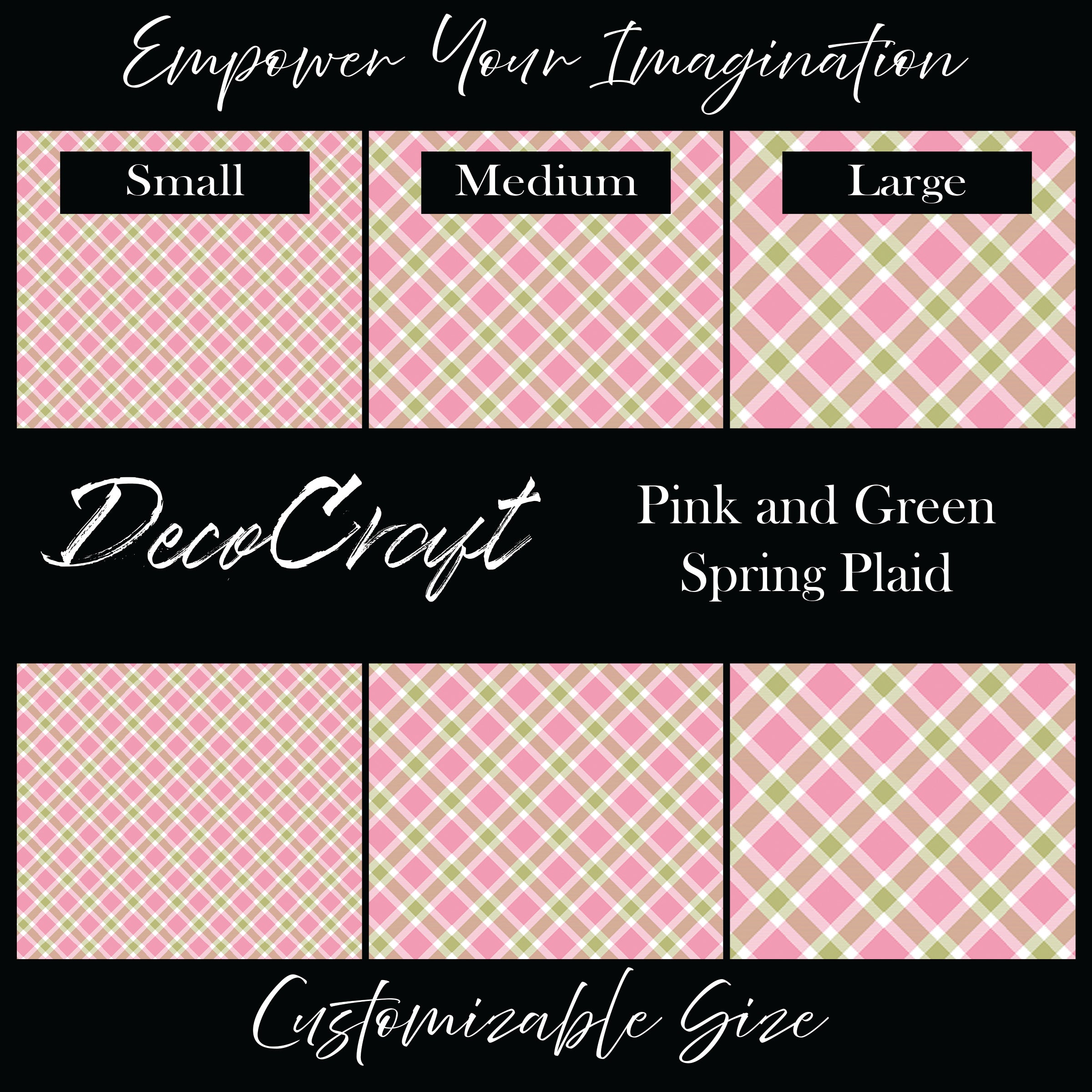 DecoCraft - Plaid - Easter Spring - Pink & Green Plaid – H & H Creations