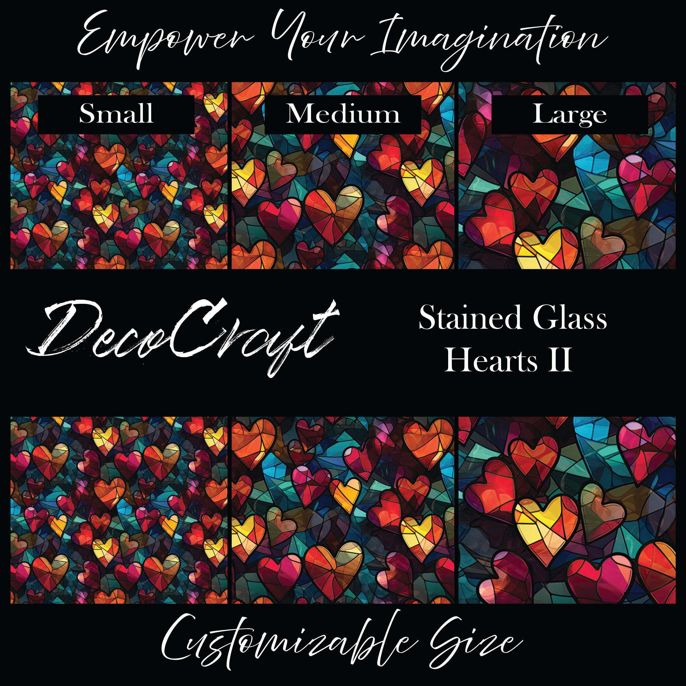 DecoCraft- Stained Glass - Valentine's Day - Stained Glass Hearts II ...