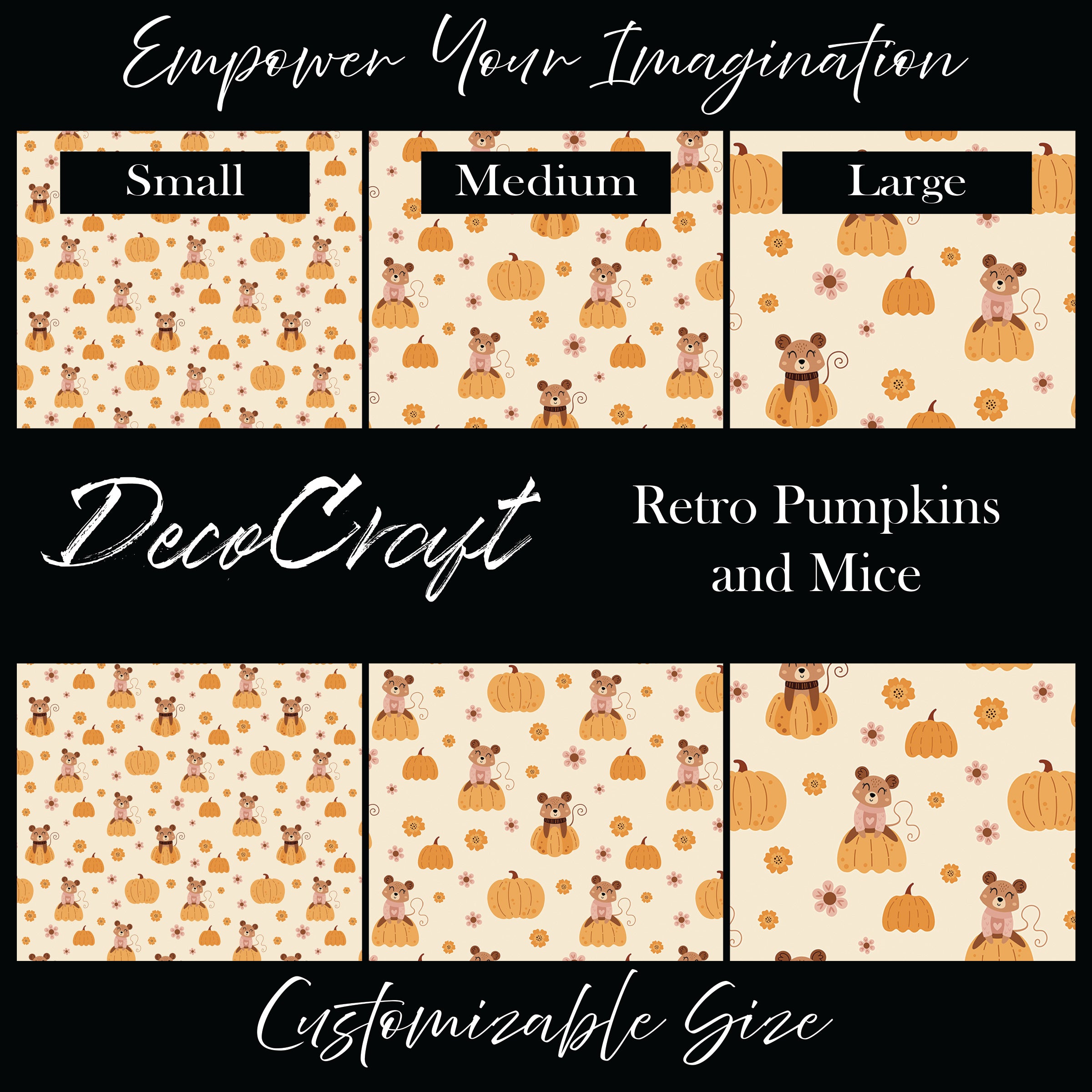 DecoCraft - Fall/Autumn - Retro Pumpkins and Mice – H & H Creations