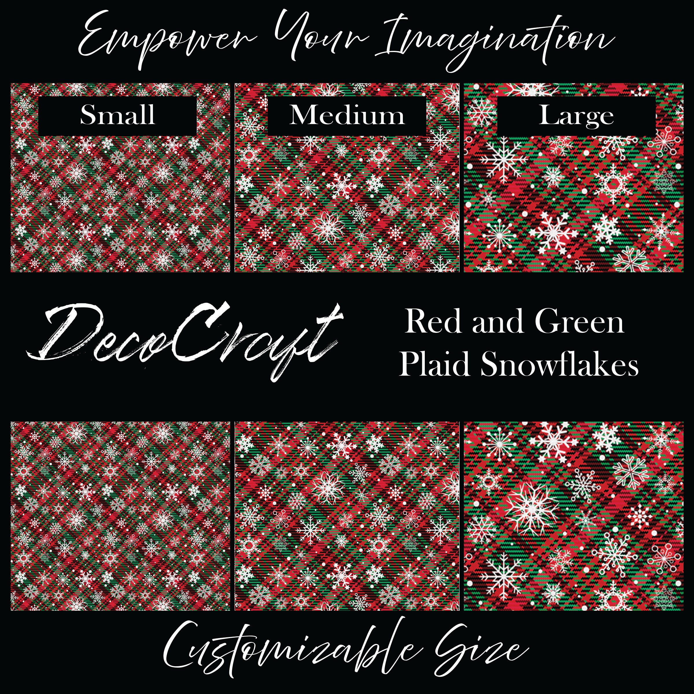 DecoCraft Christmas - Plaid - Snowflake Plaid Red and Green – H & H ...