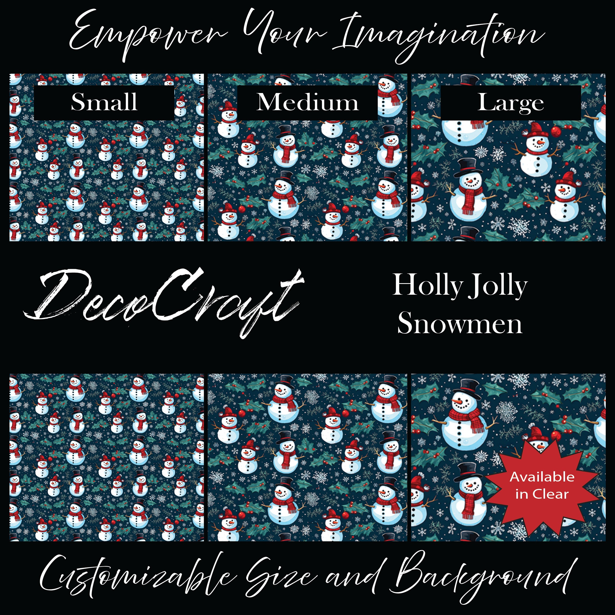 DecoCraft Christmas - Snowmen - Holly Jolly Snowmen – H & H Creations
