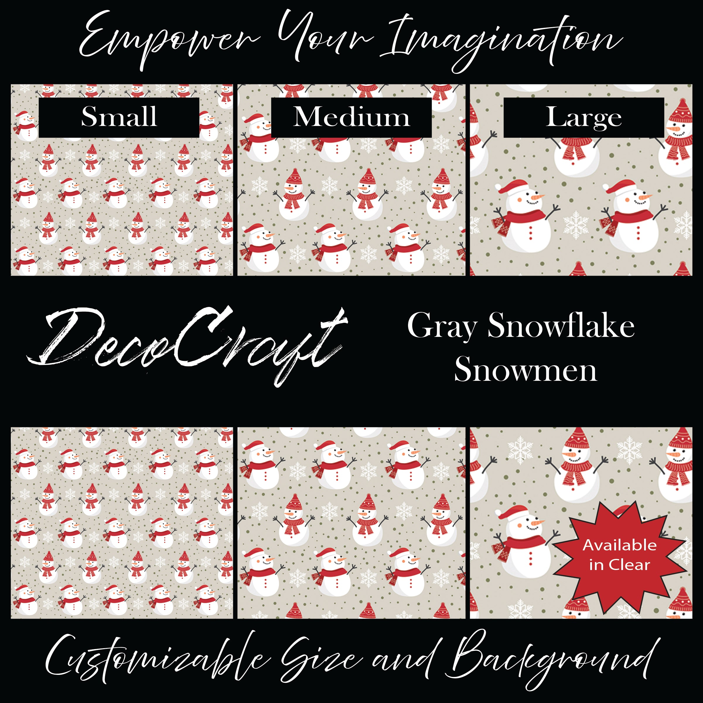DecoCraft Christmas - Snowmen - Gray Snowflake Snowmen – H & H Creations