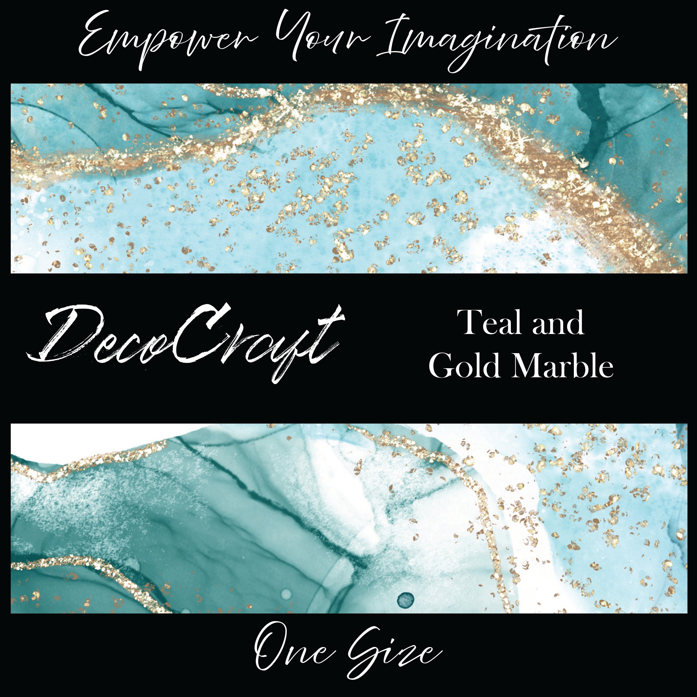 DecoCraft - Marble - Teal and Gold – H & H Creations