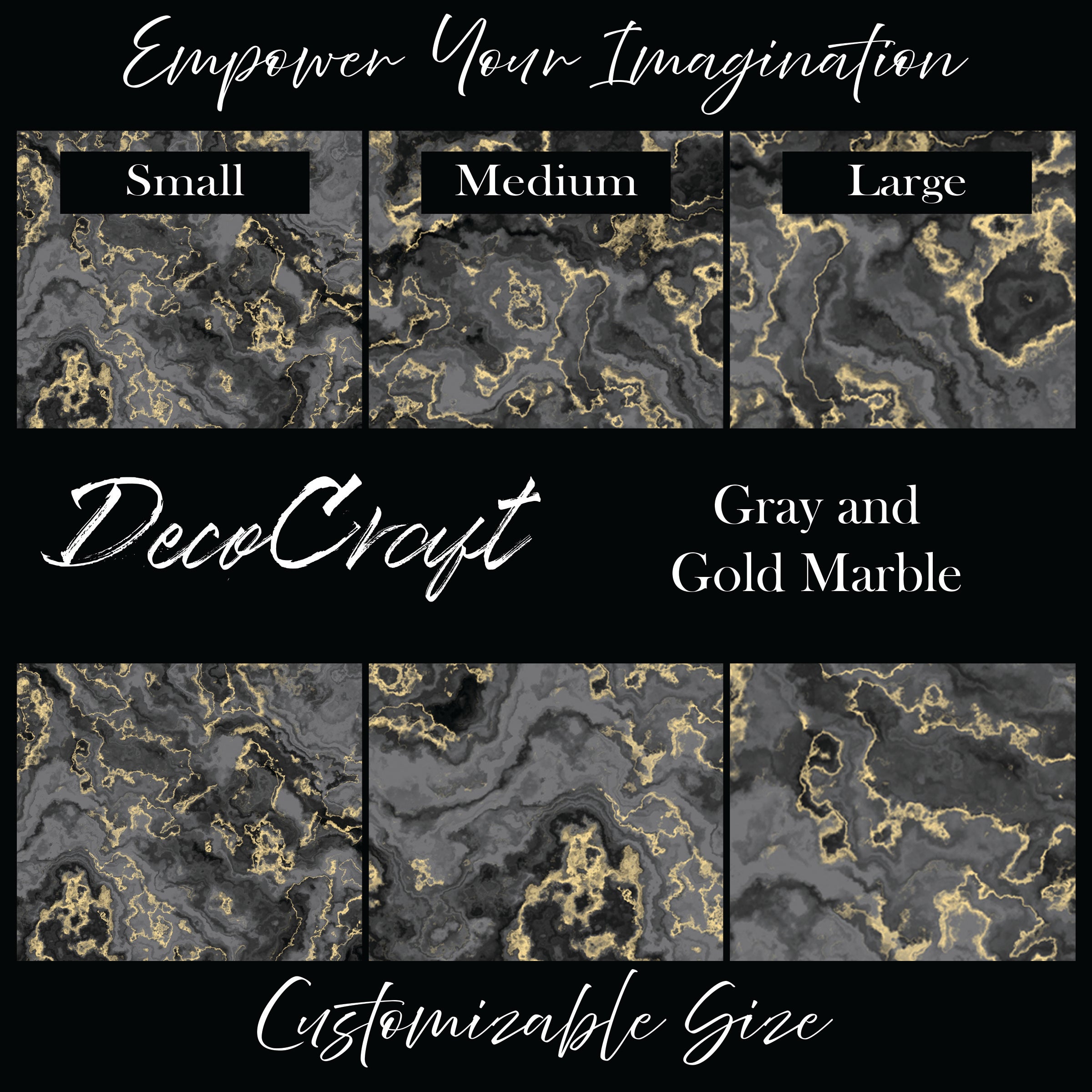 DecoCraft - Marble - Gray & Gold – H & H Creations