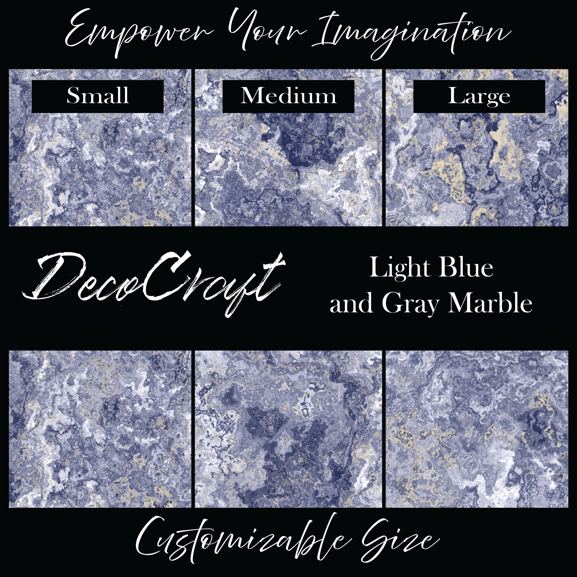 DecoCraft - Marble - Light Blue and Gray – H & H Creations