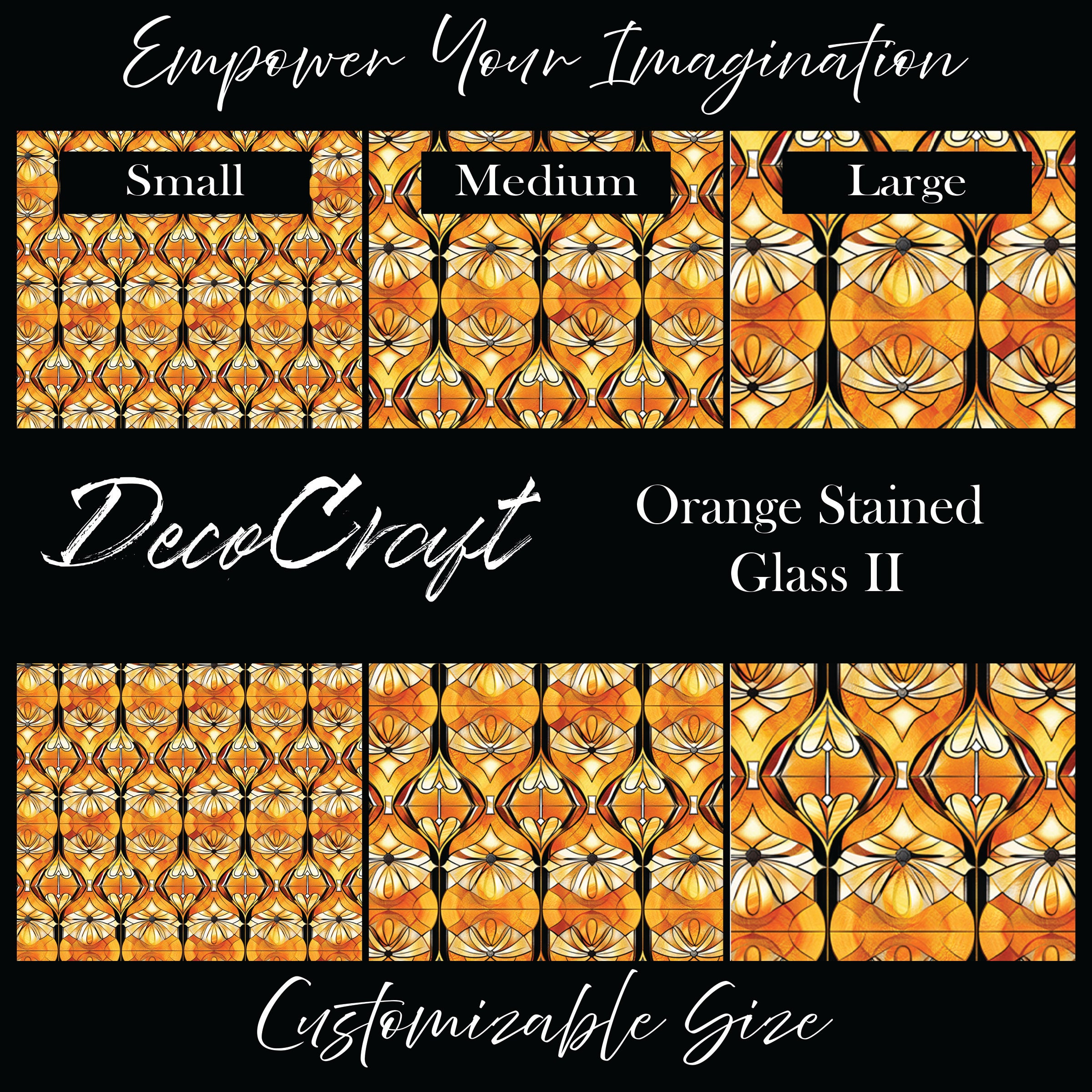 DecoCraft - Stained Glass - Art Deco - Orange II – H & H Creations