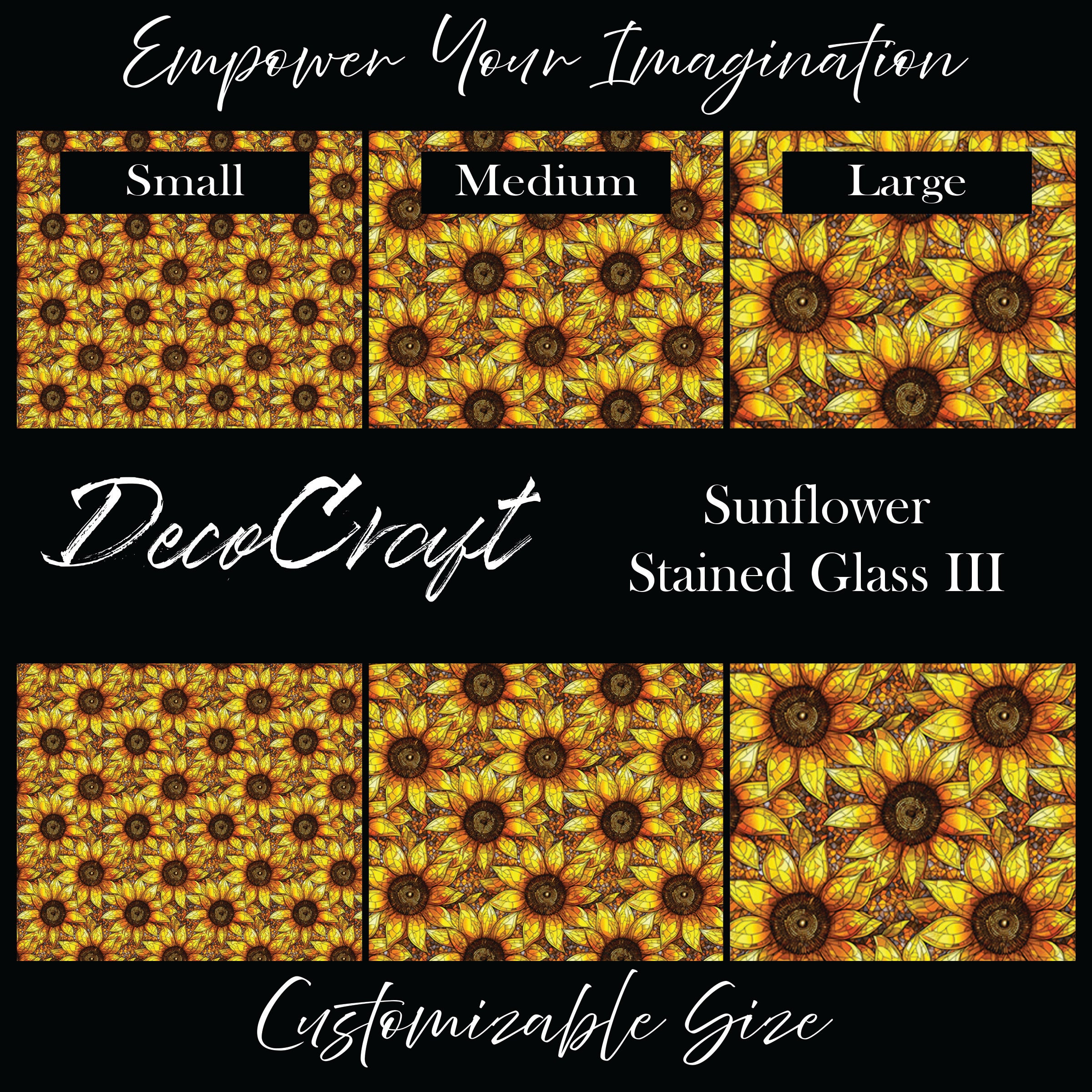 DecoCraft - Stained Glass - Flowers - Sunflower III – H & H Creations