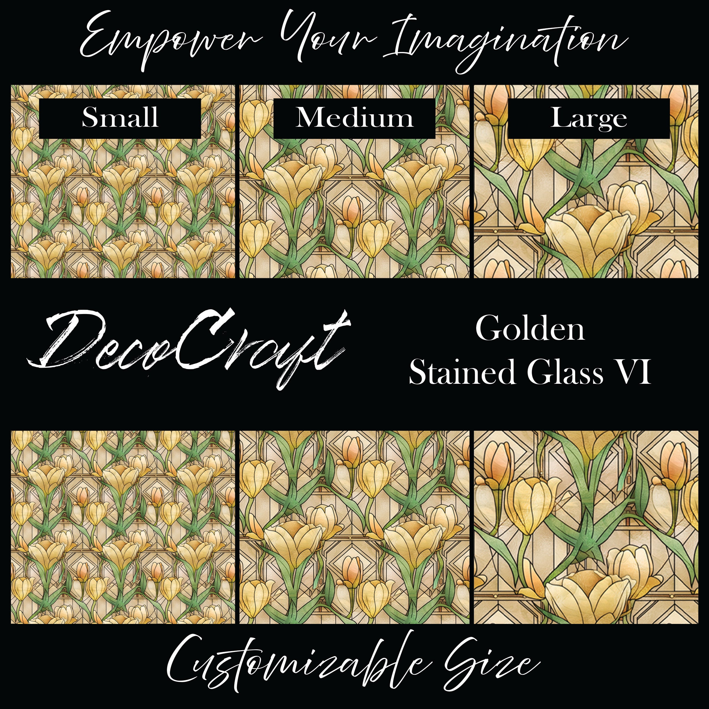 DecoCraft - Stained Glass - Art Deco - Golden Glass VI – H & H Creations