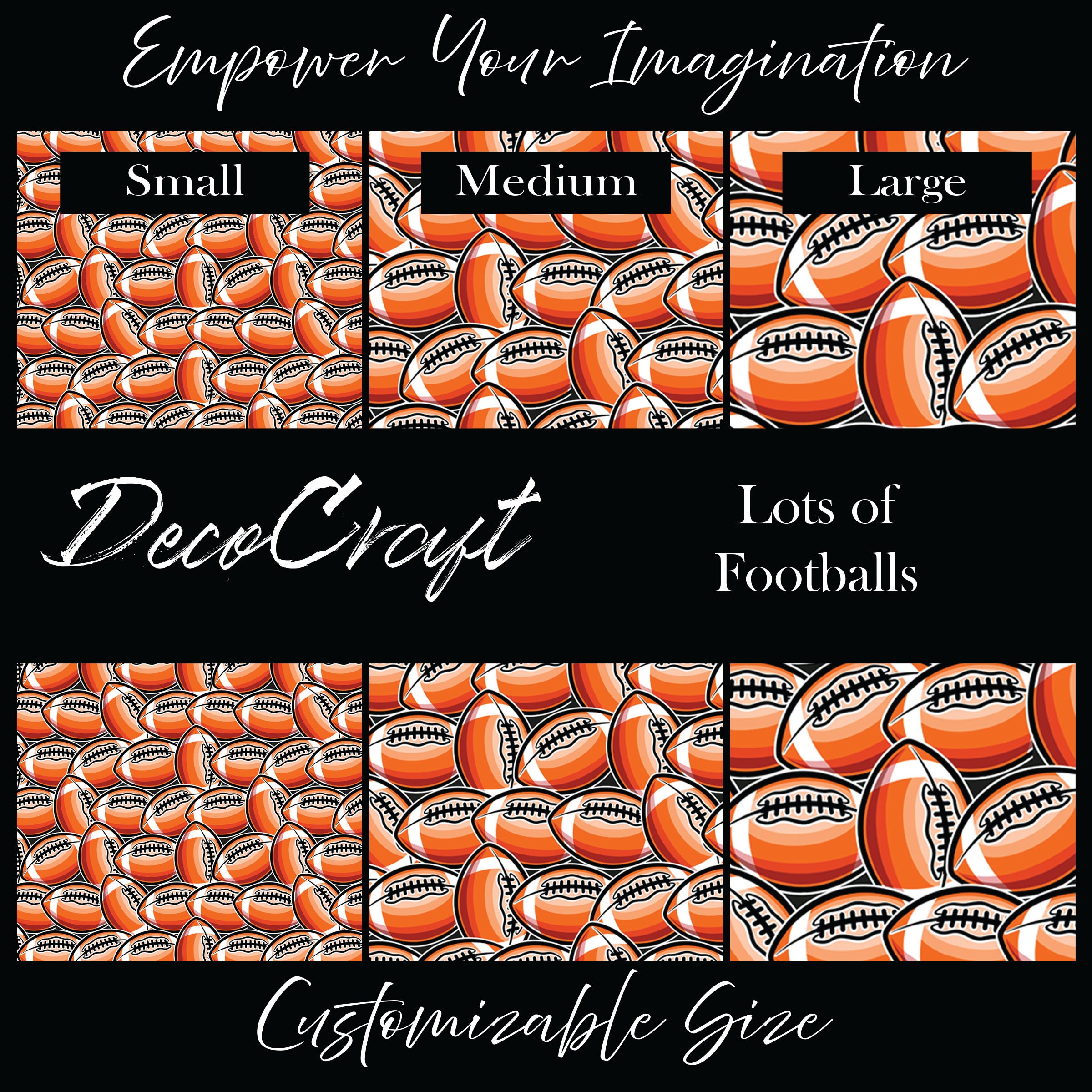 DecoCraft - Sports - Football - Lots of Footballs – H & H Creations