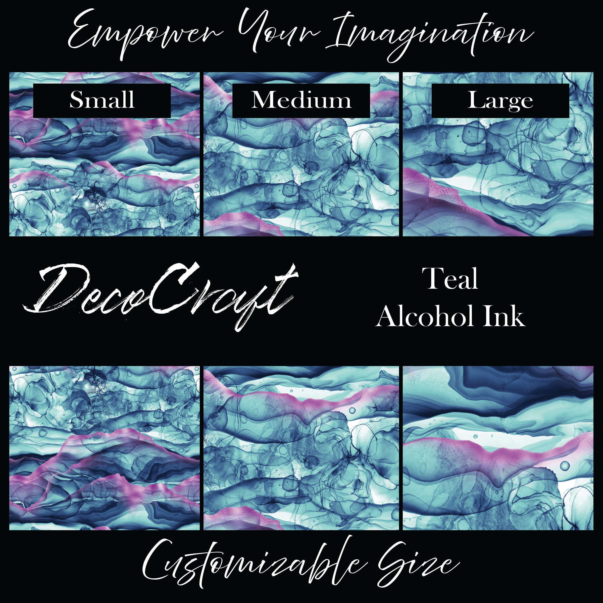 DecoCraft - Abstract - Teal Alcohol Ink – H & H Creations