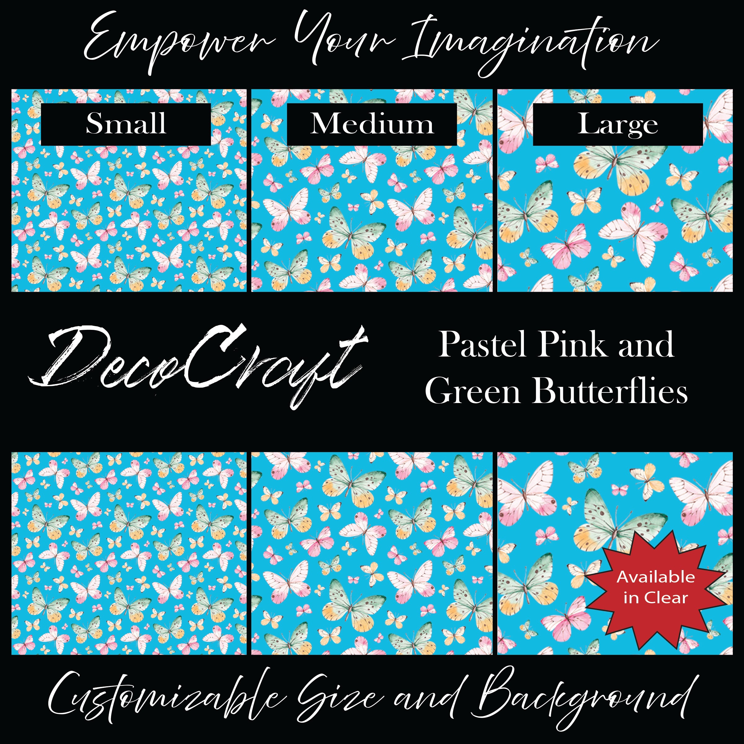 DecoCraft - Animals, Bugs, & Birds - Pastel Pink and Green Butterflies ...