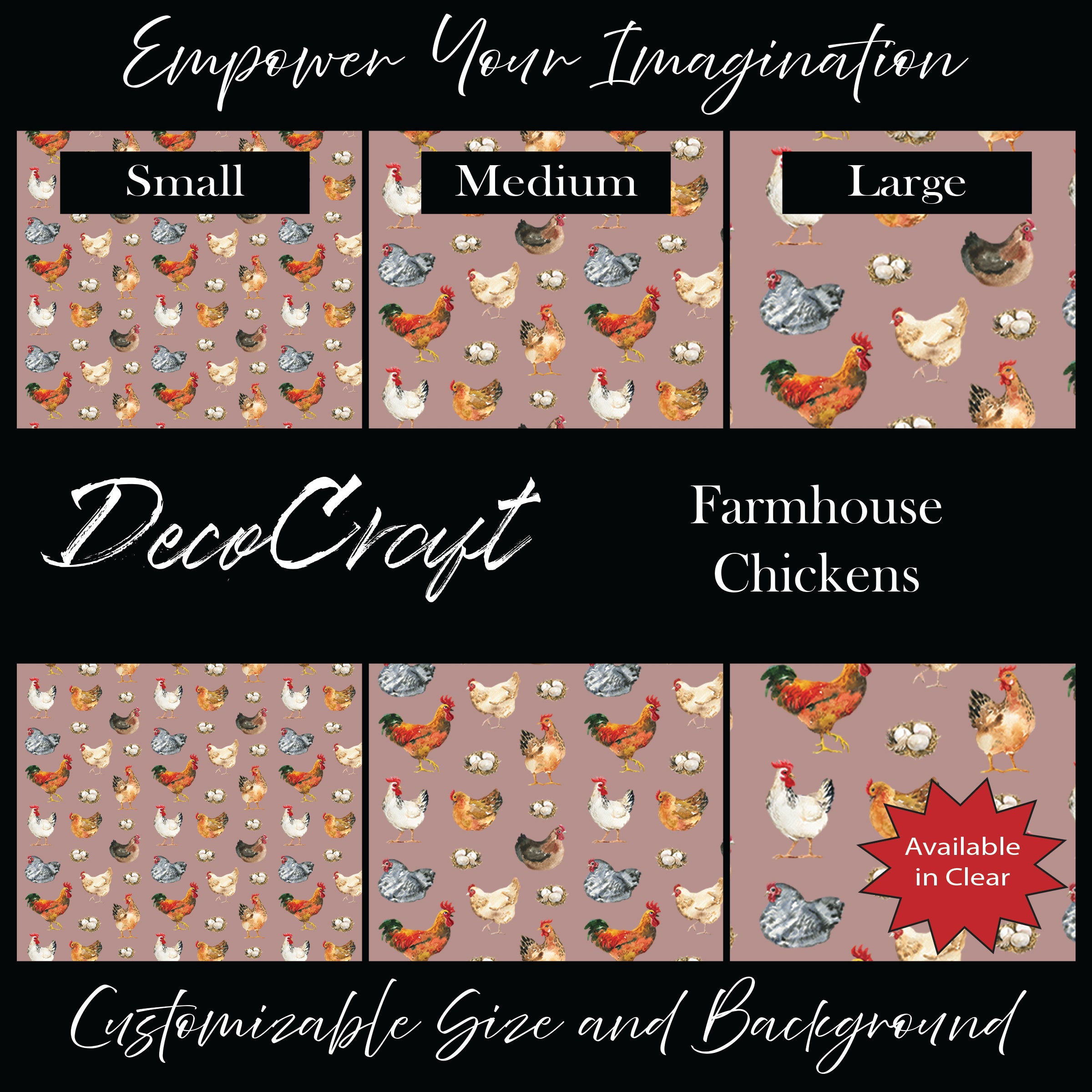 DecoCraft - Animals, Bugs, & Birds - Farmhouse Chickens – H & H Creations