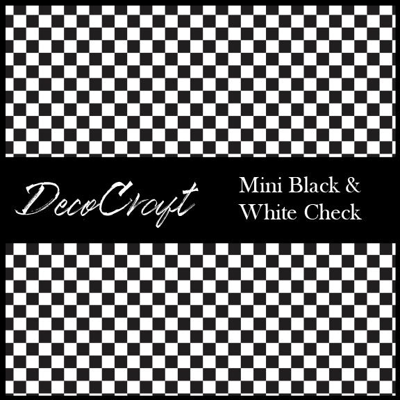 DecoCraft - Checkerboard - Mini Black & White Check – H & H Creations