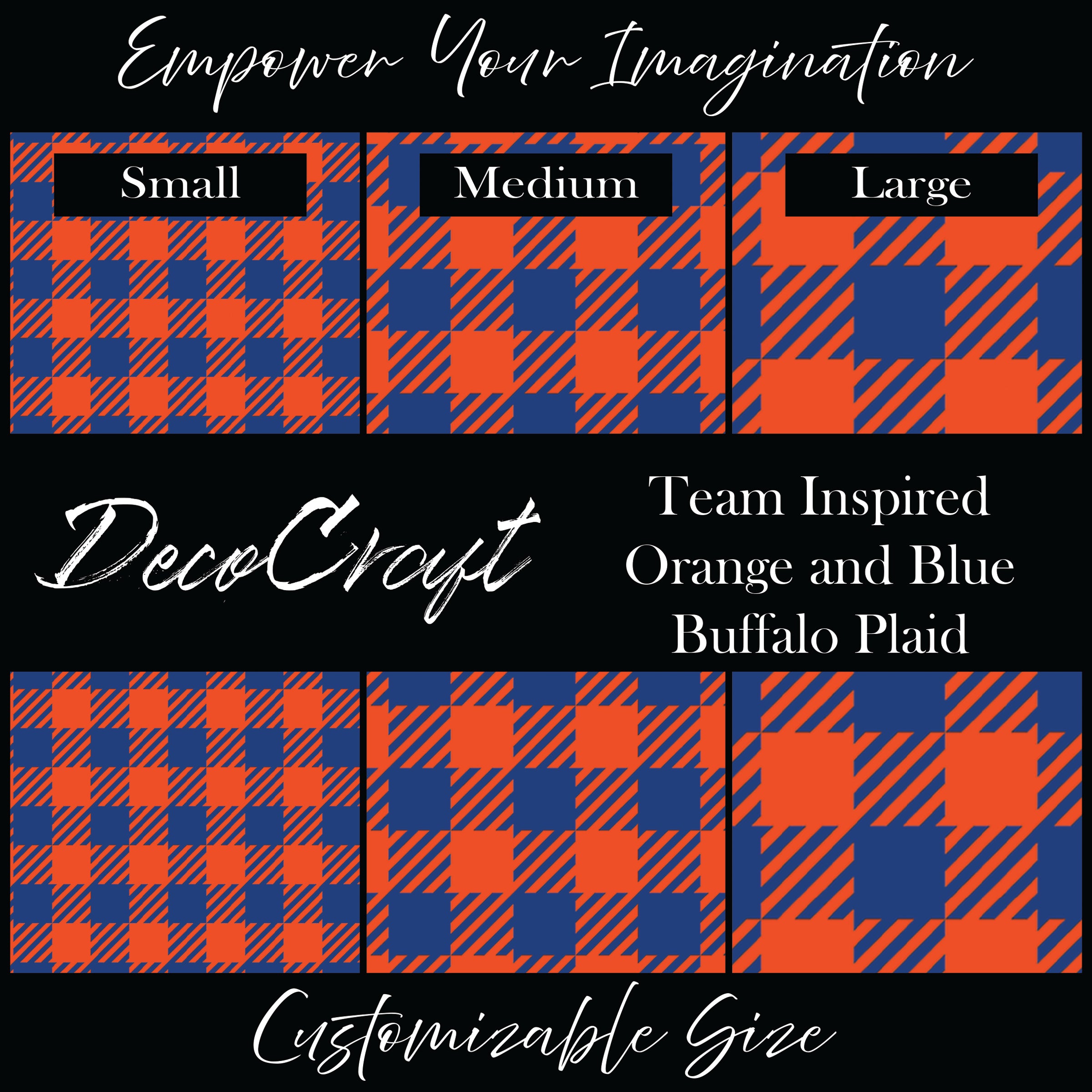 DecoCraft - Team Inspired - Plaid - Buffalo Plaid - Orange & Blue – H ...
