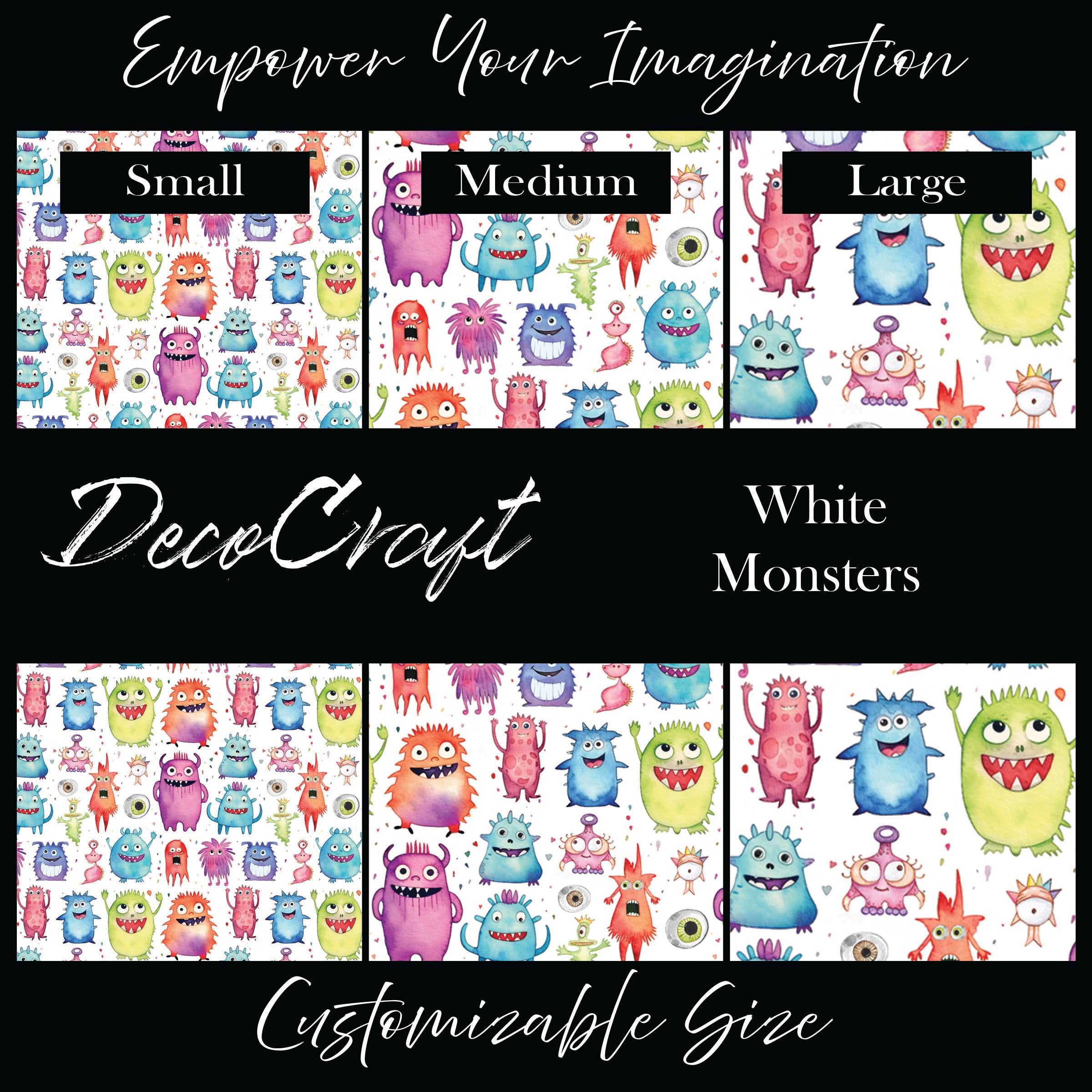 DecoCraft - Kids Collection - Monsters - White Monsters I – H & H Creations