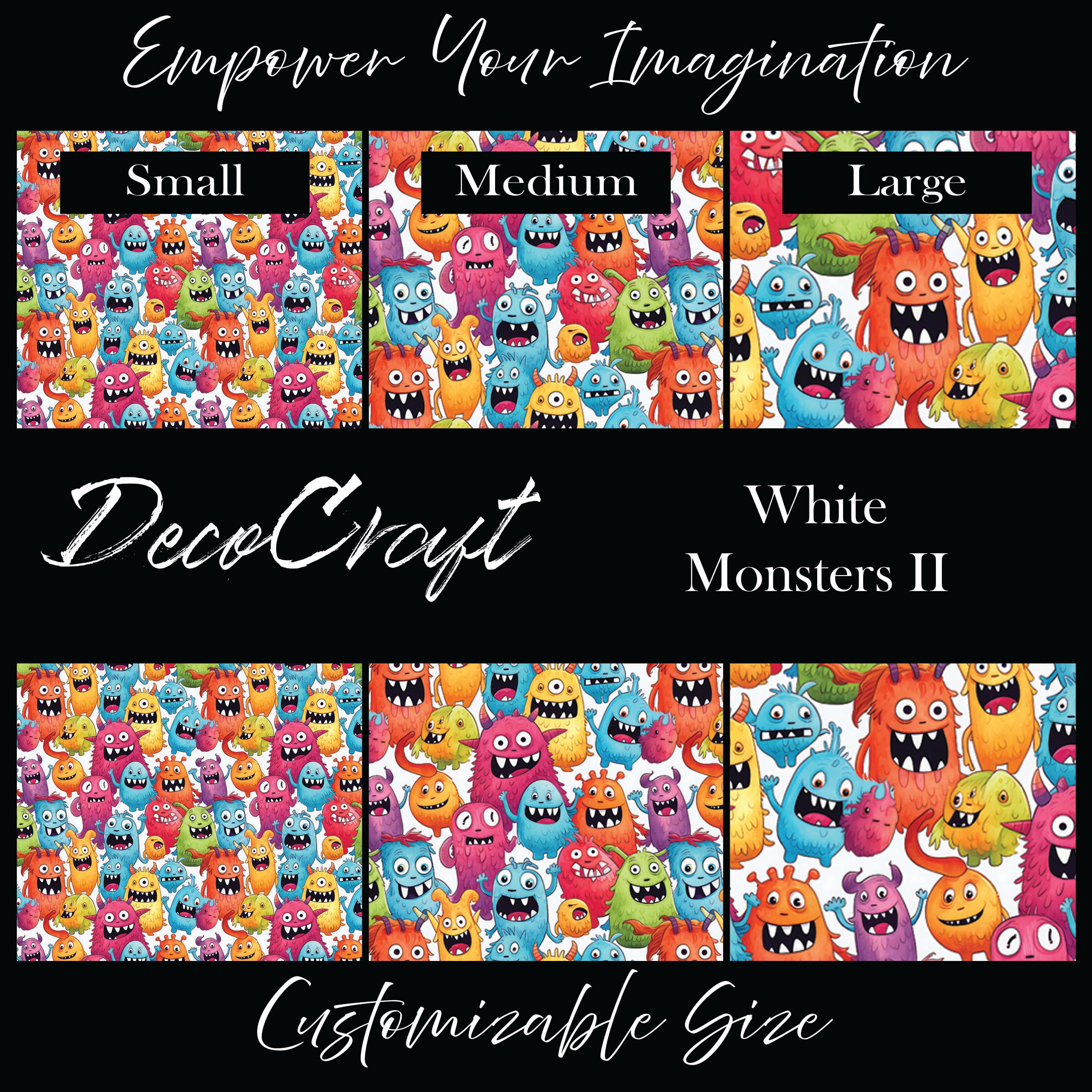 DecoCraft - Kids Collection - Monsters - White Monsters II – H & H ...