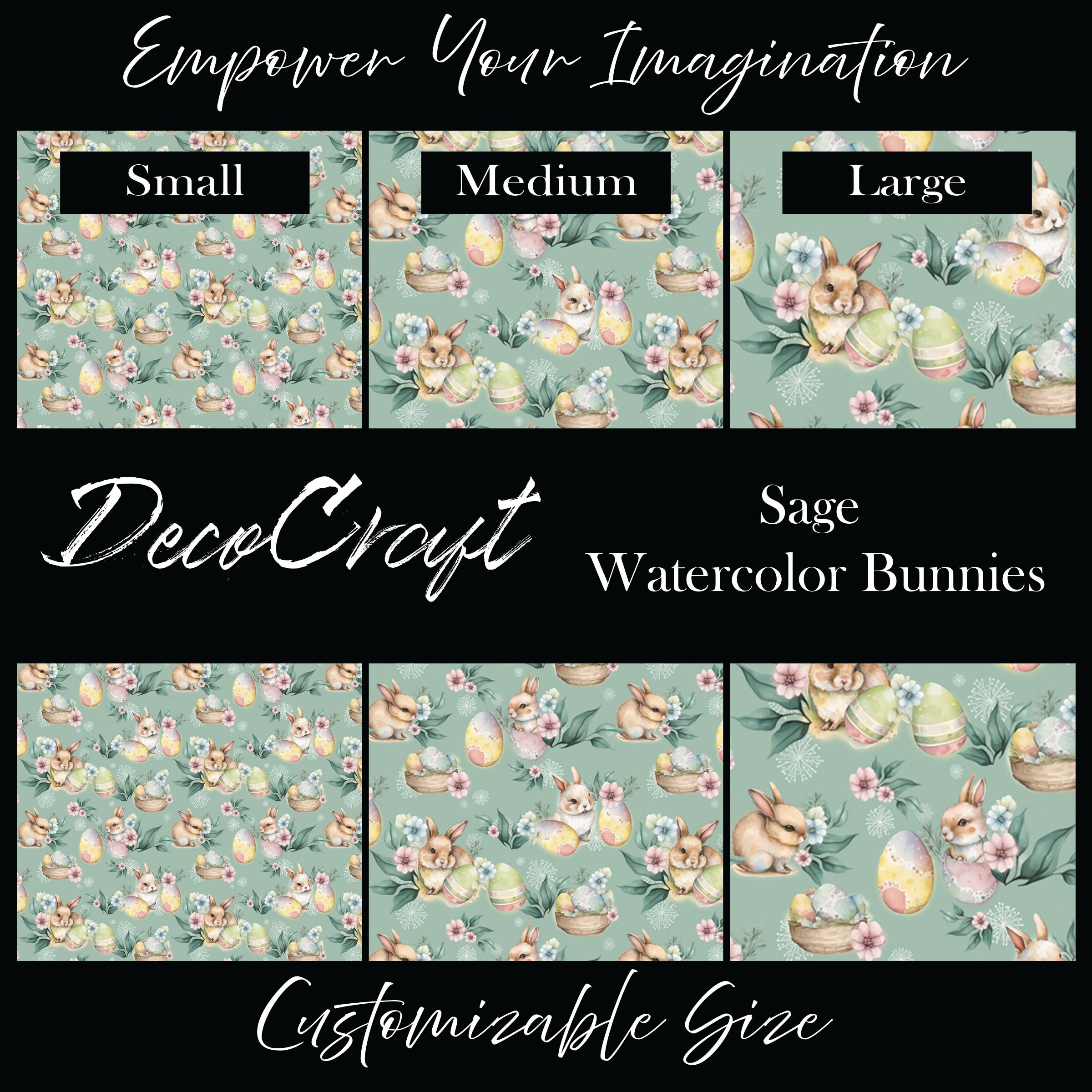 DecoCraft - Spring & Easter - Sage Watercolor Bunnies – H & H Creations