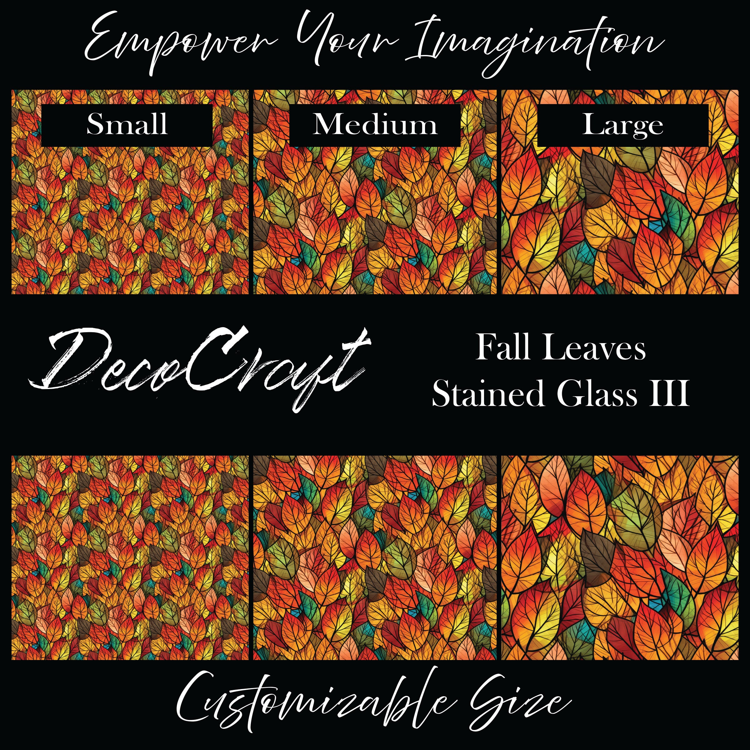 DecoCraft - Stained Glass - Fall Leaves III – H & H Creations