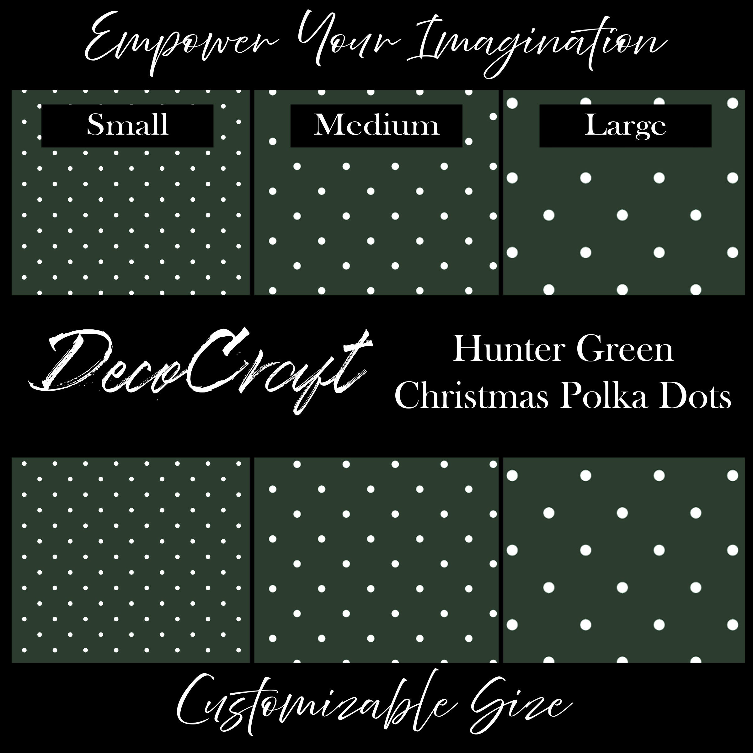 DecoCraft - Polka Dots - Hunter Green Christmas Polka Dots – H & H ...