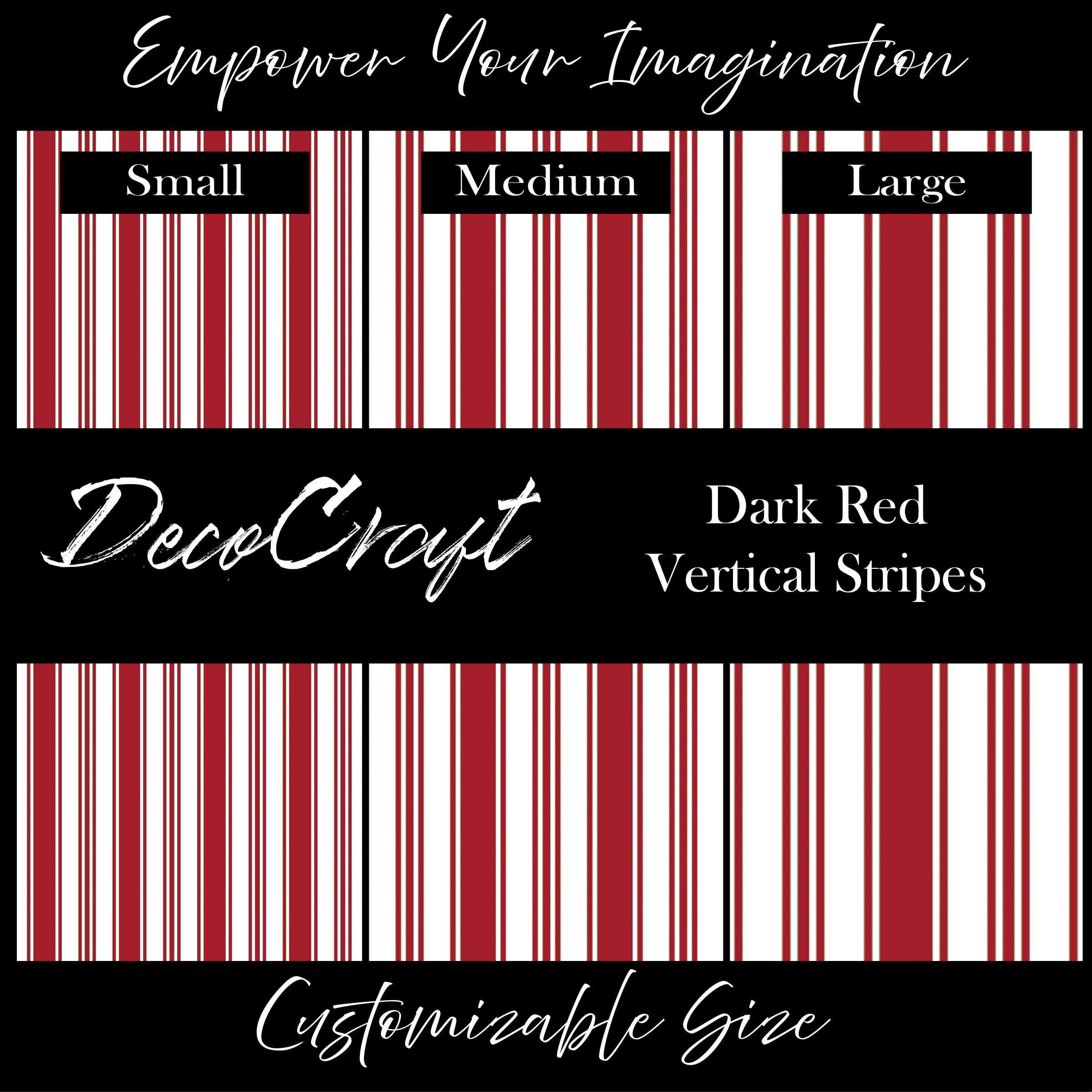 DecoCraft - Stripes - Dark Red Vertical Stripes – H & H Creations