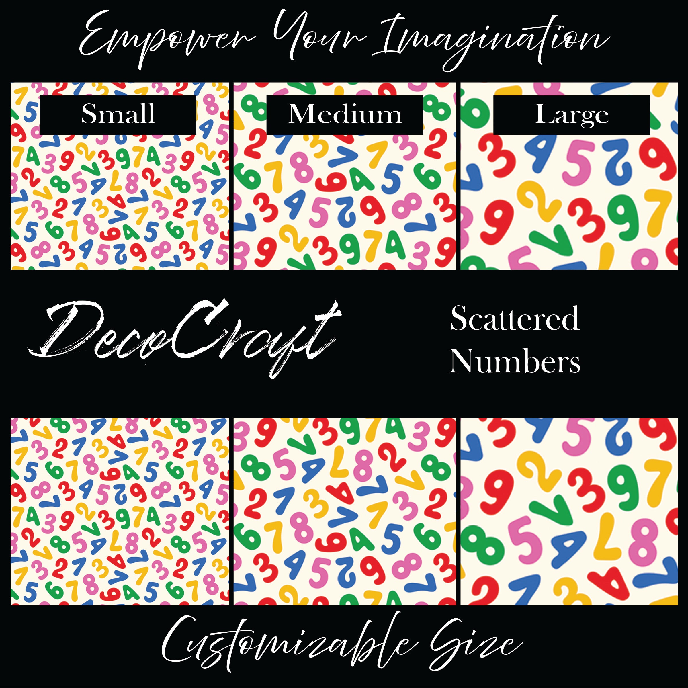 DecoCraft - Career - School - Scattered Numbers – H & H Creations