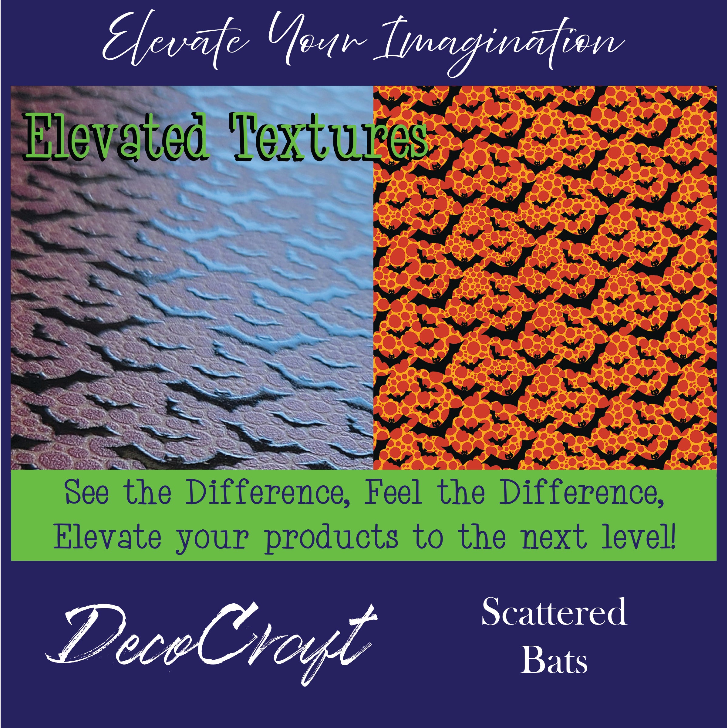 DecoCraft - Elevated Textures - Scattered Bats – H & H Creations