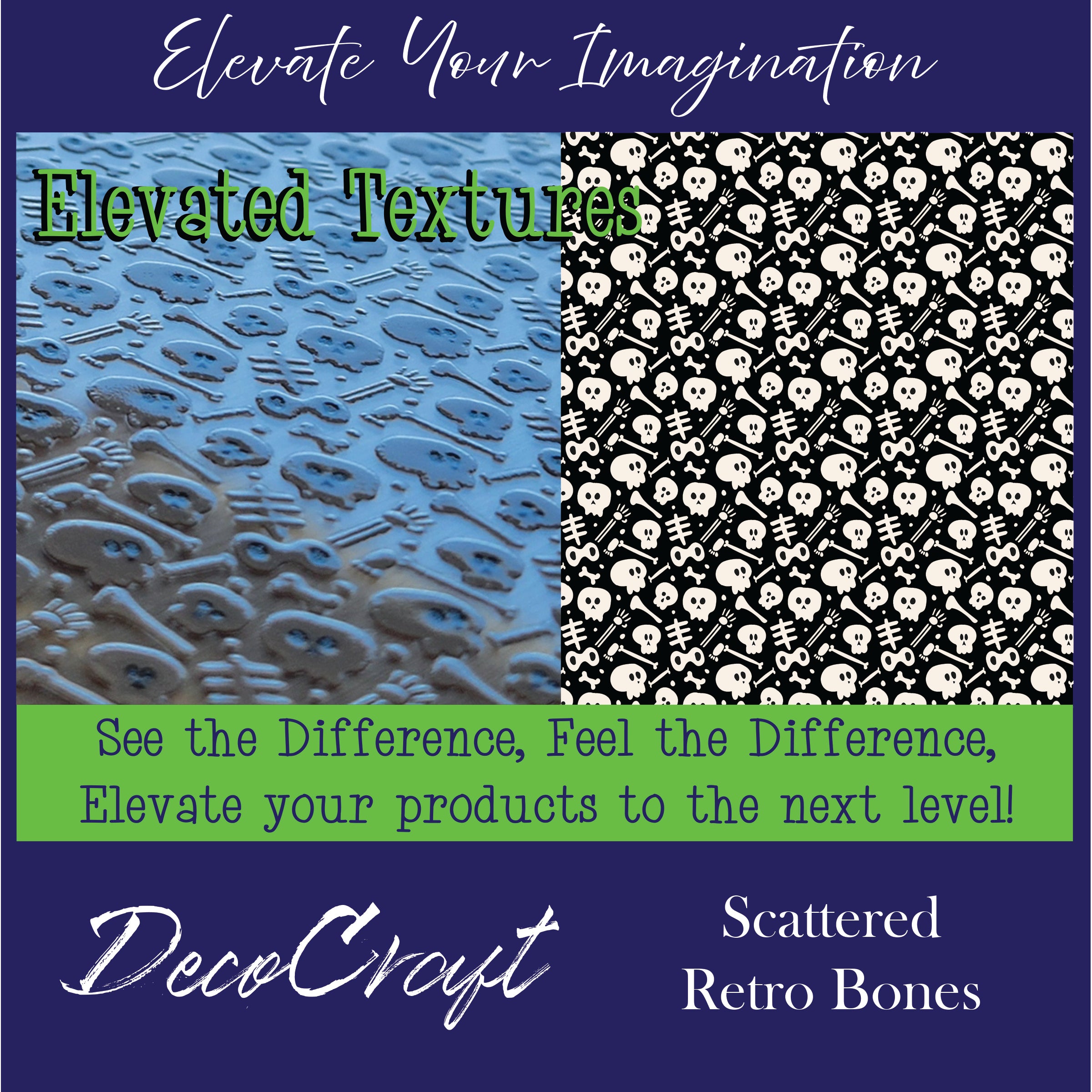 DecoCraft - Elevated Textures - Scattered Retro Bones – H & H Creations