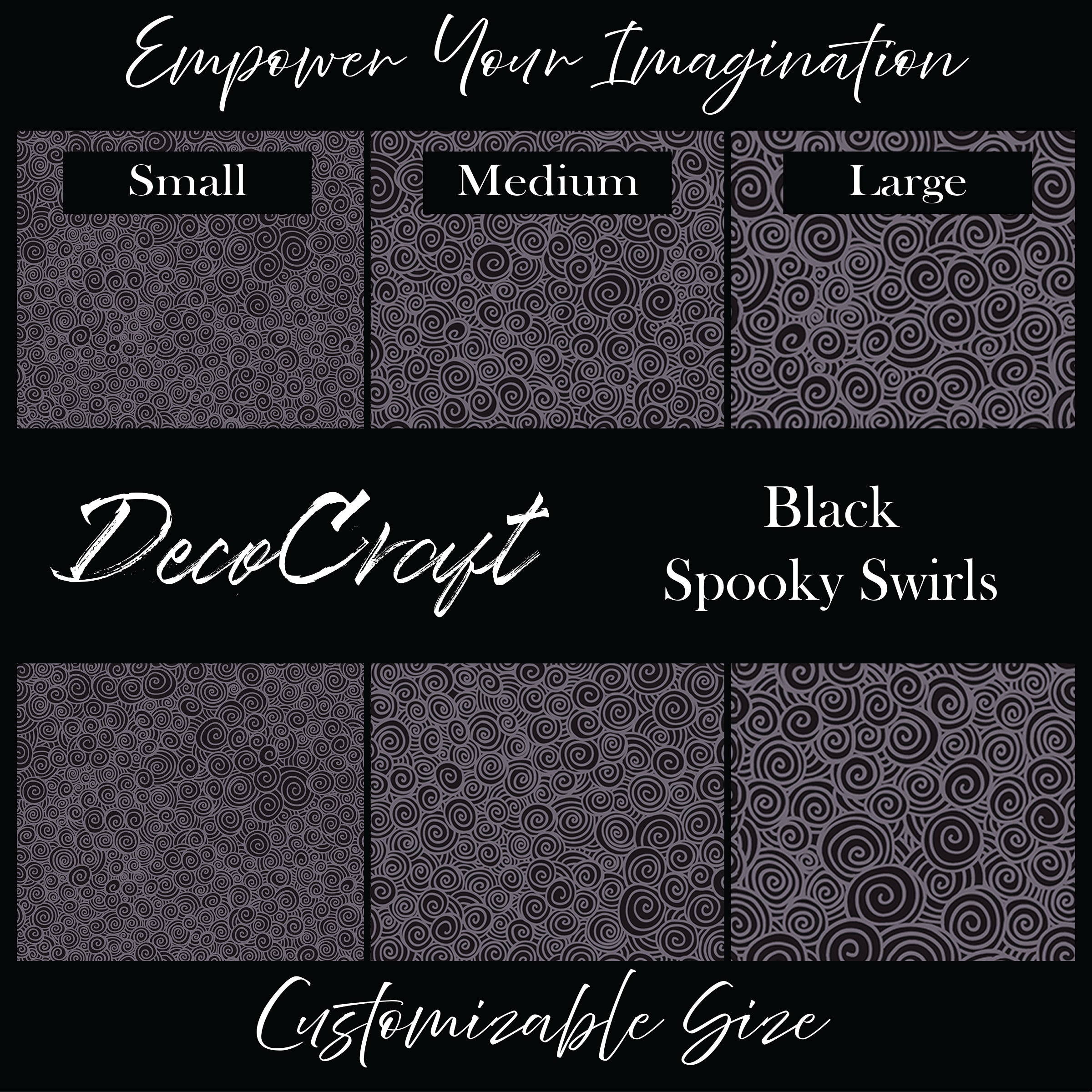 DecoCraft - Halloween - Black Spooky Swirls – H & H Creations