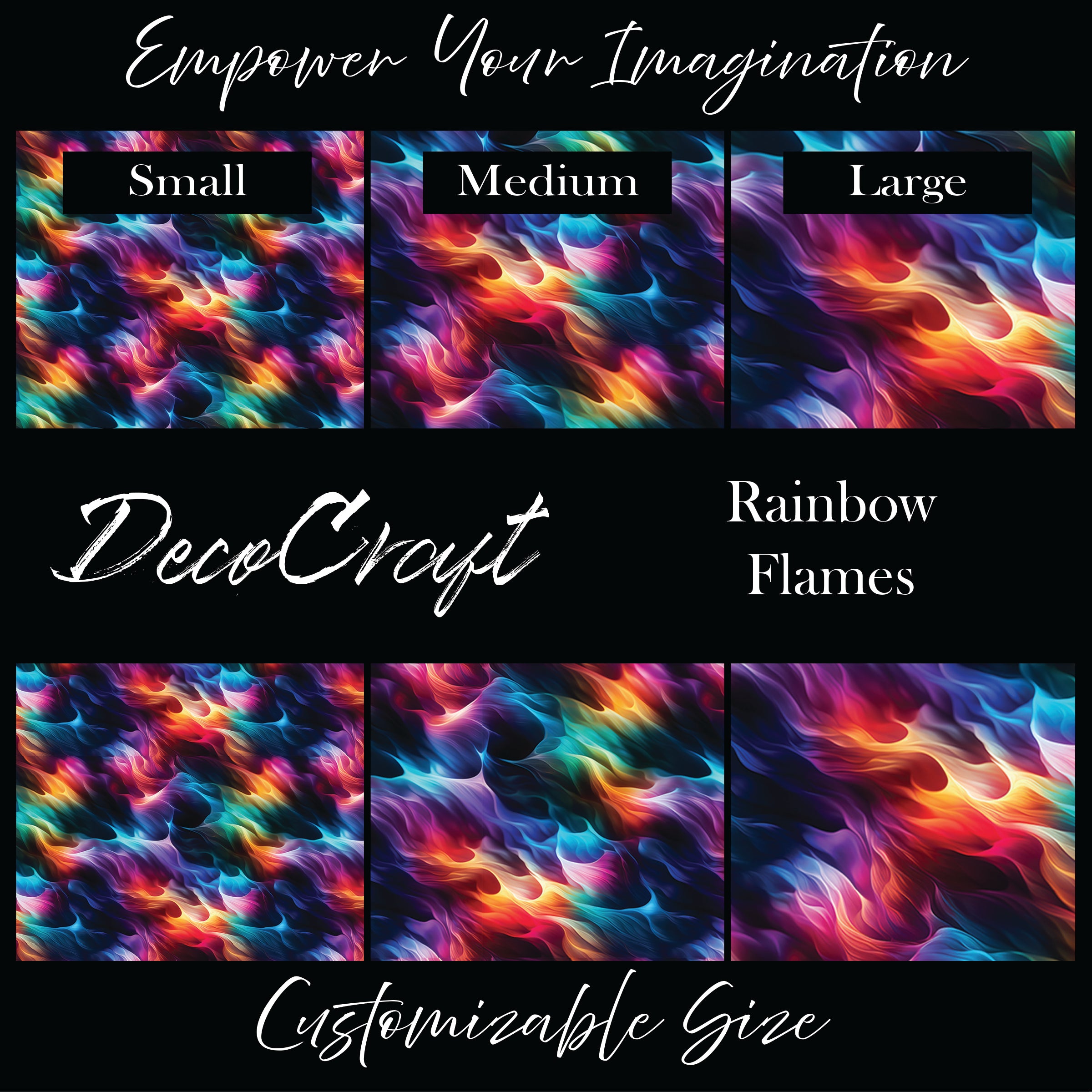 DecoCraft - Textures - Rainbow Flames – H & H Creations