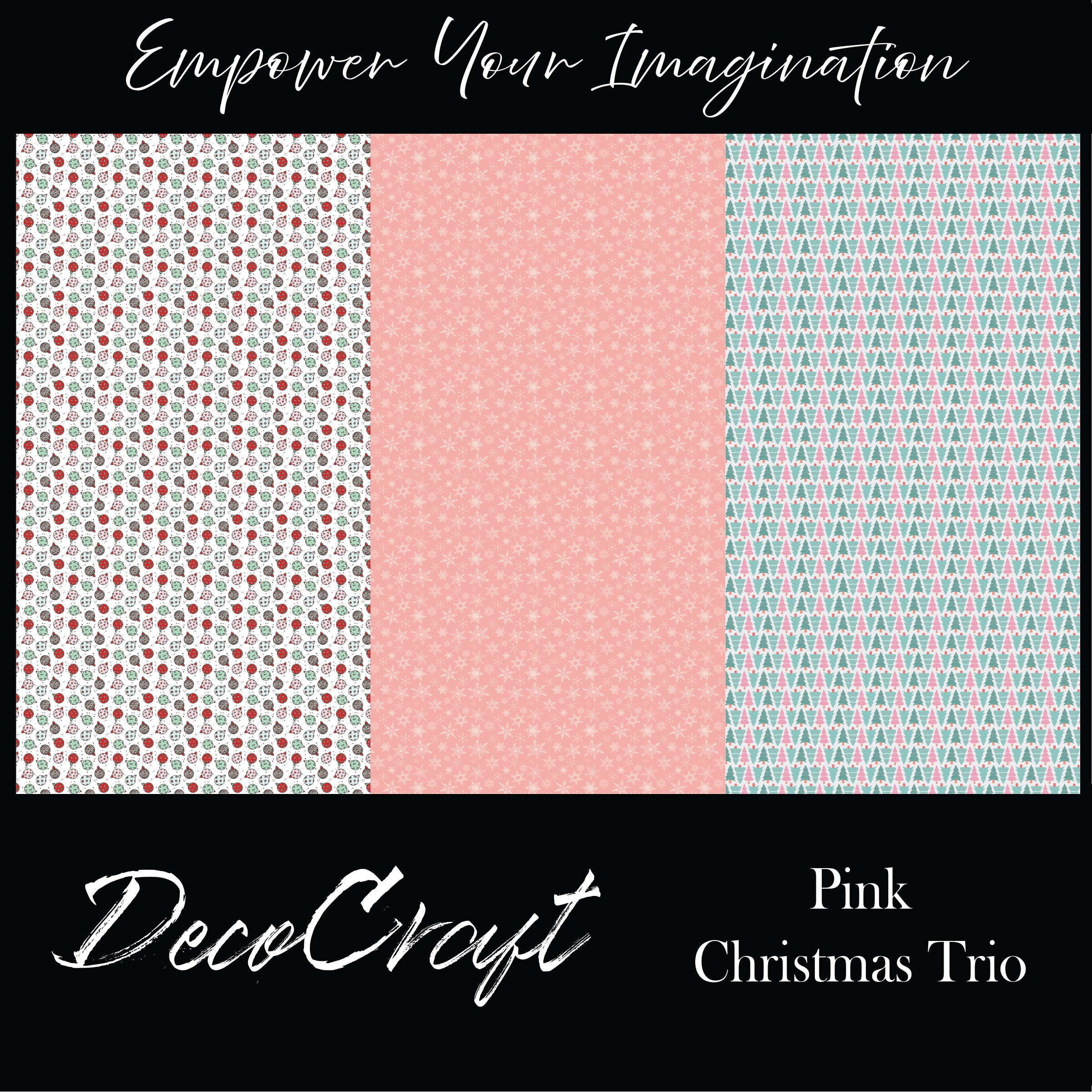 DecoCraft - Trios - Pink Christmas Trio – H & H Creations