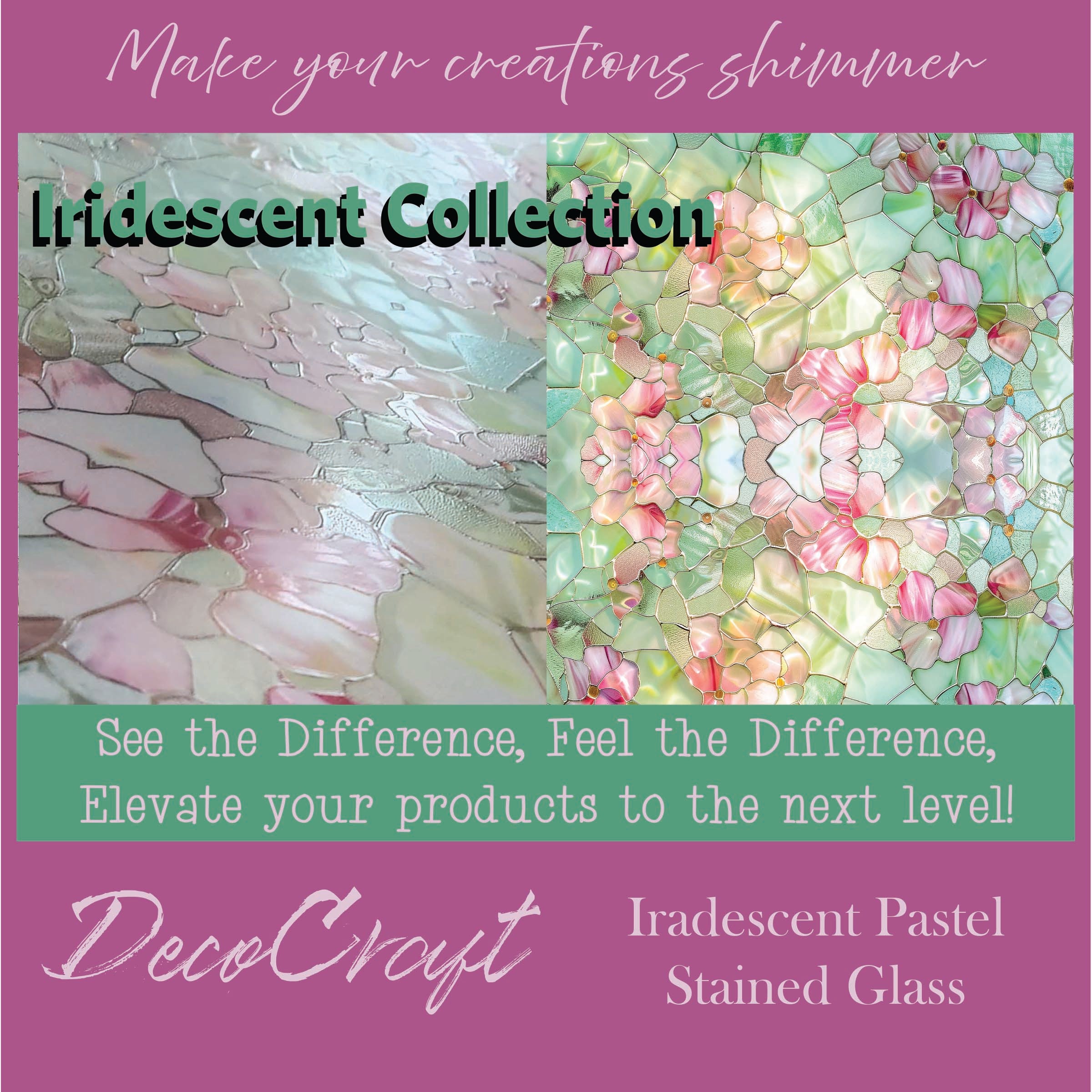 DecoCraft - Iridescent Collection - Stained Glass - Pastel – H & H ...