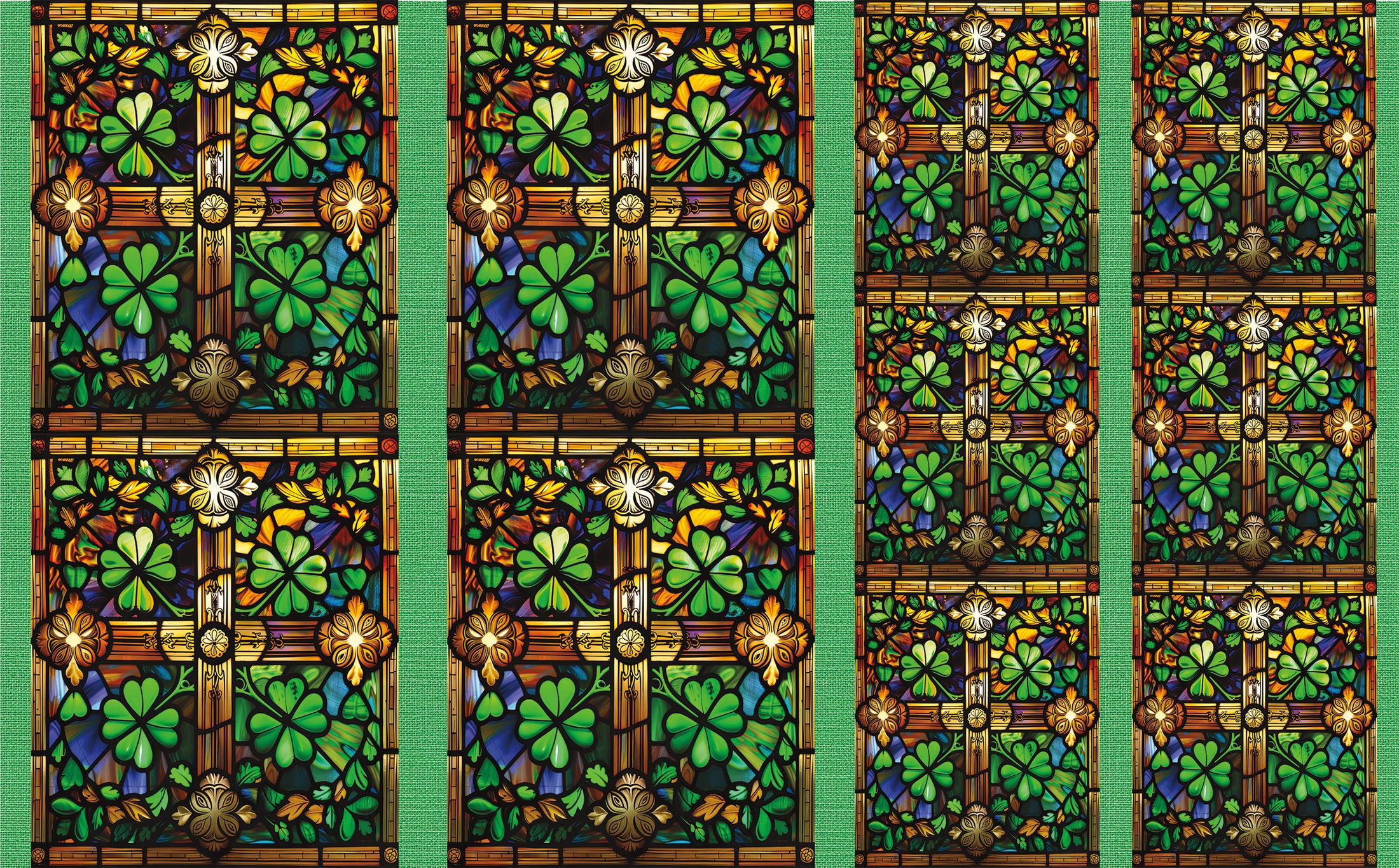 DecoCraft - Elevated Texture - Realistic Stained Glass - Lucky Shamroc ...