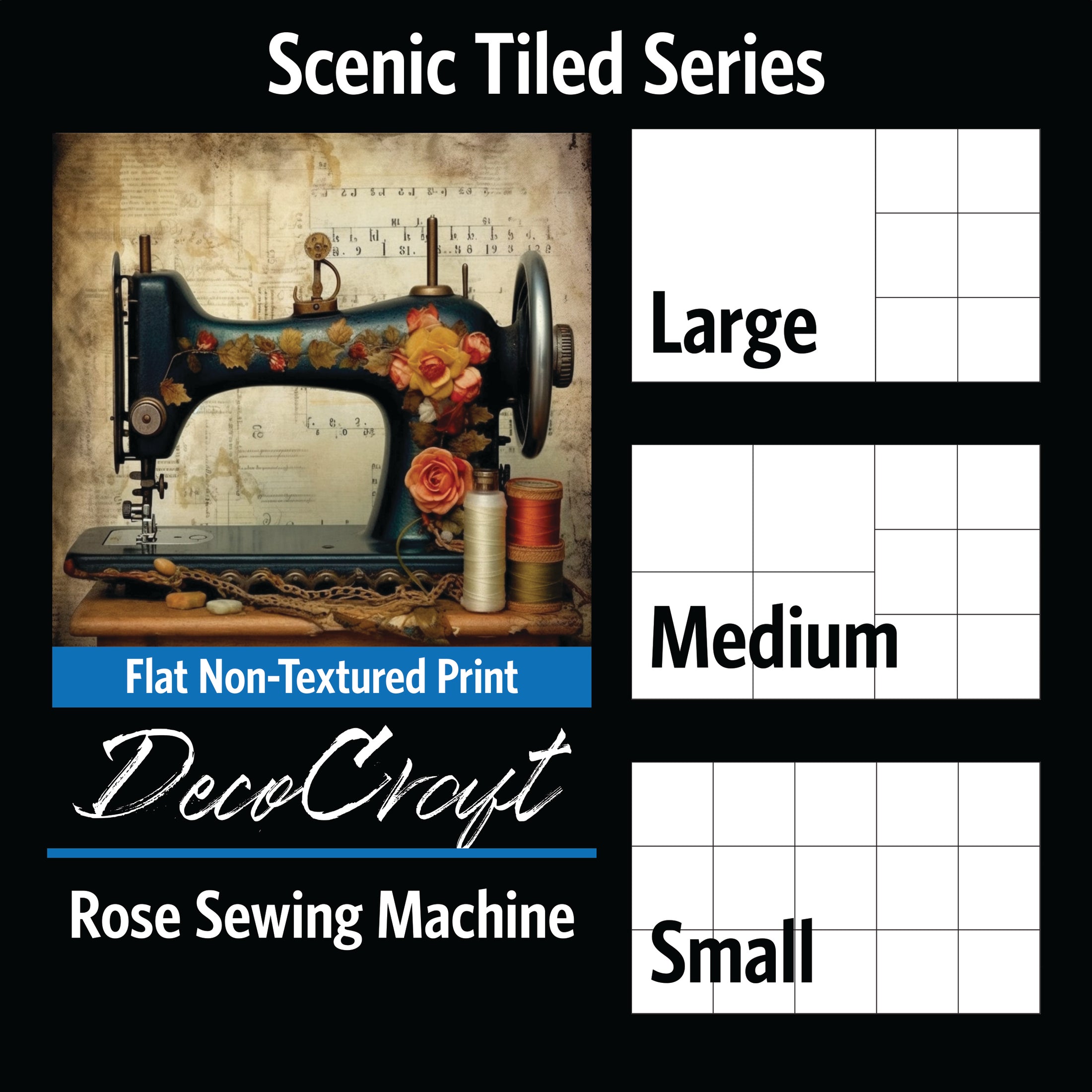 DecoCraft - Scenic Tiles Series - Rose Sewing Machine – H & H Creations