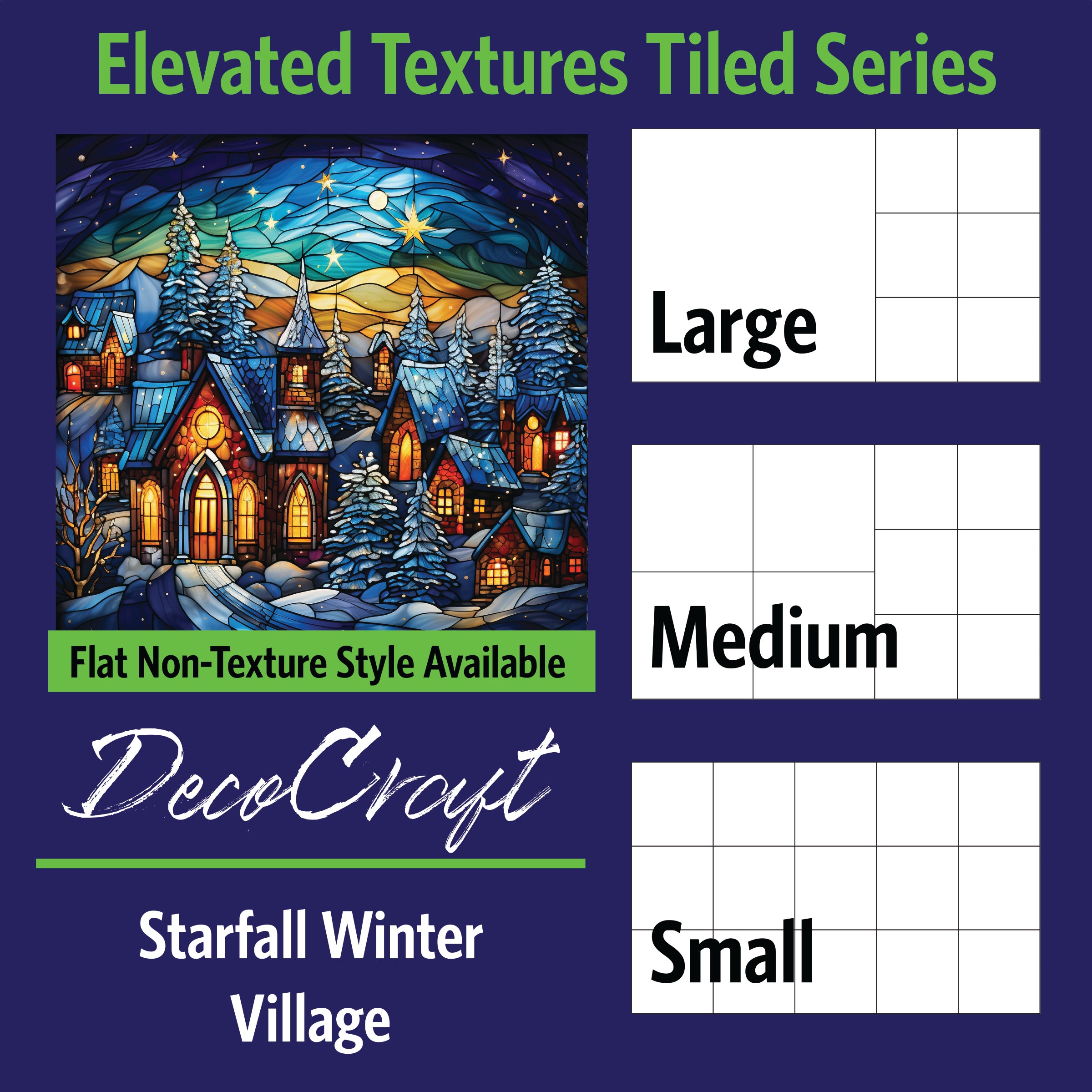 DecoCraft - Scenic Elevated Texture Tiles - Starfall Winter Village – H ...