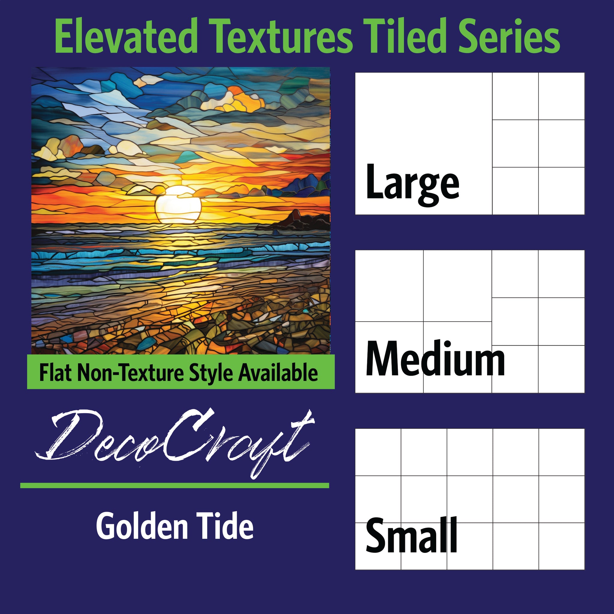 DecoCraft - Scenic Elevated Texture Tiles - Golden Tide – H & H Creations