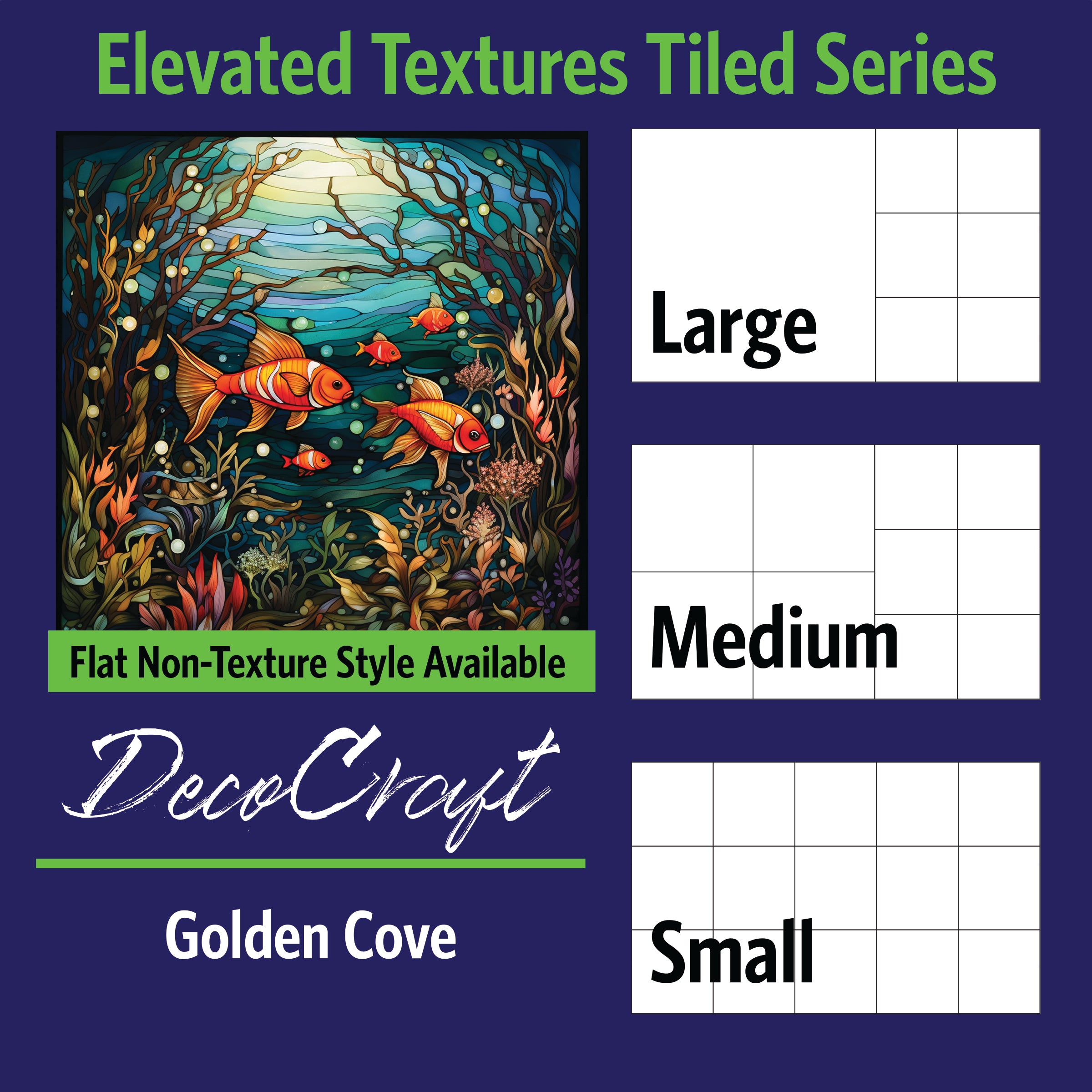 DecoCraft - Scenic Elevated Texture Tiles - Golden Cove – H & H Creations