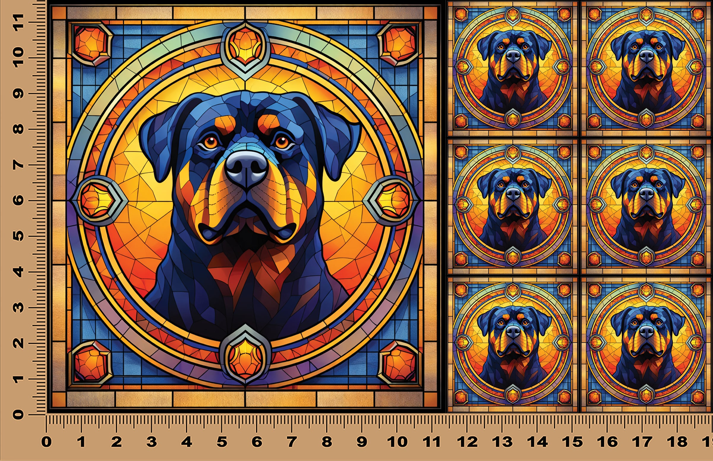 DecoCraft - Scenic Elevated Texture Tiles - Rottweiler – H & H Creations