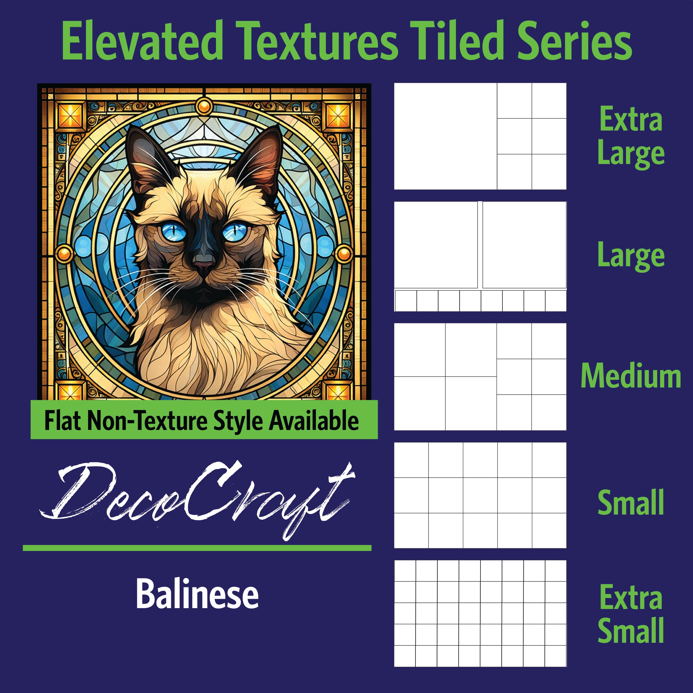 DecoCraft - Scenic Elevated Texture Tiles - Balinese I – H & H Creations