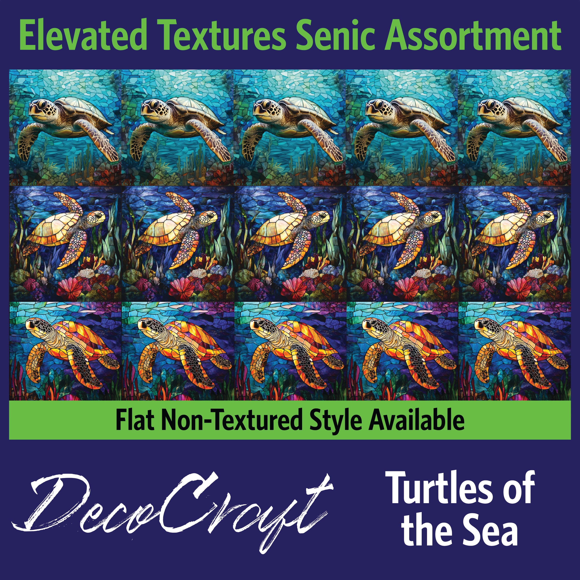 DecoCraft - Scenic Elevated Texture Tiles - Realistic Stained Glass ...