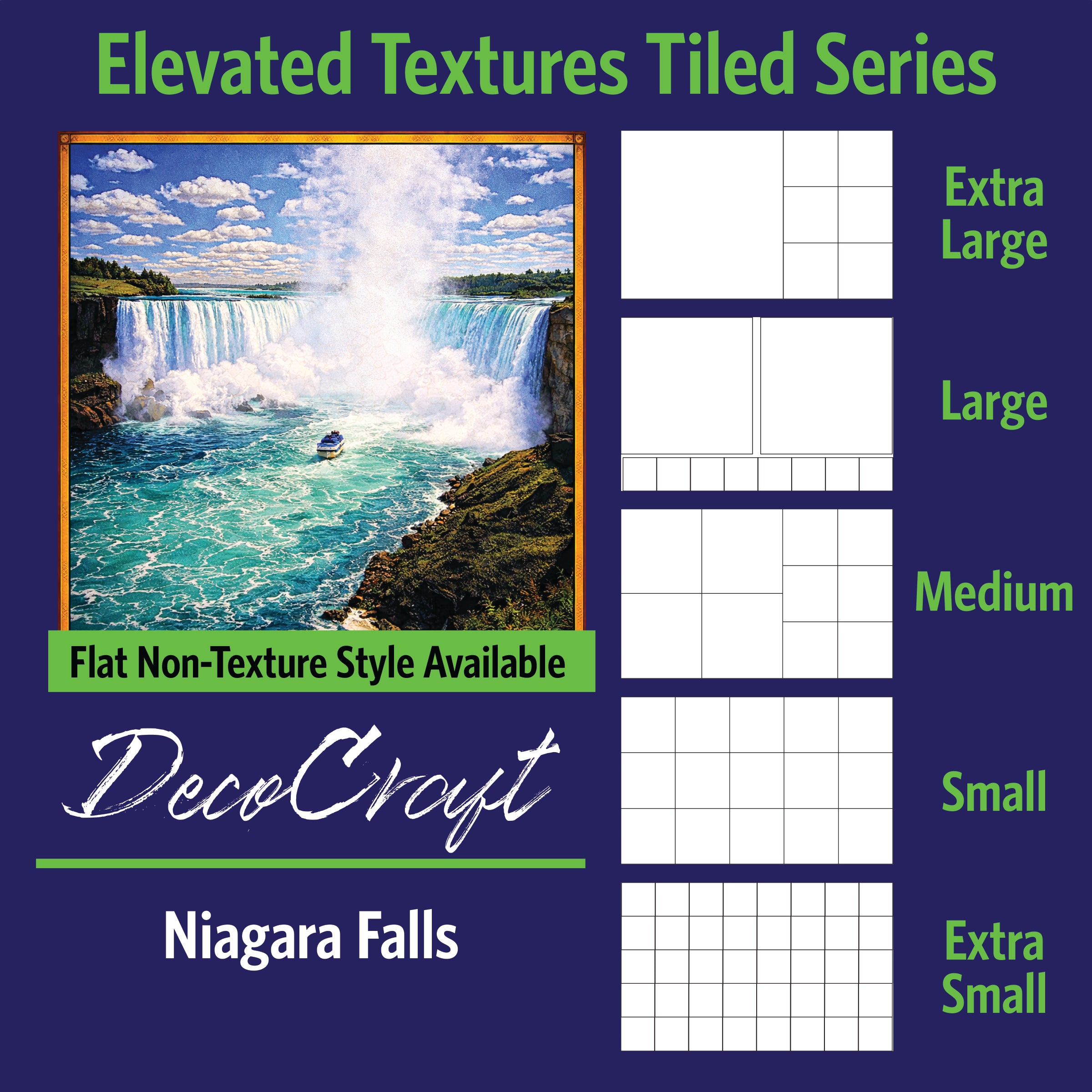 DecoCraft - Scenic Elevated Texture Tiles - Niagara Falls – H & H Creations