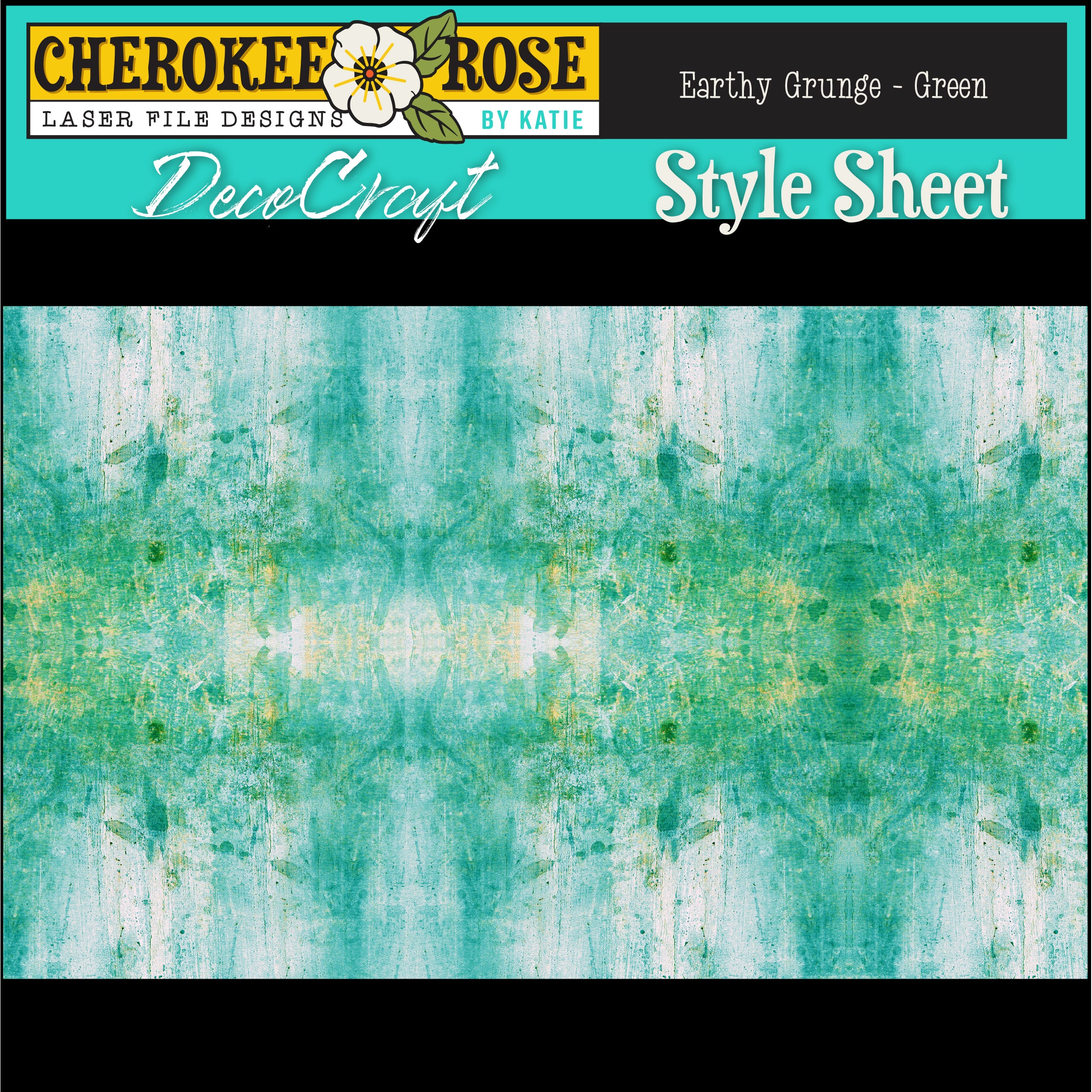 DecoCraft - Cherokee Rose - Style Sheet - Green Earthy Grunge – H & H ...