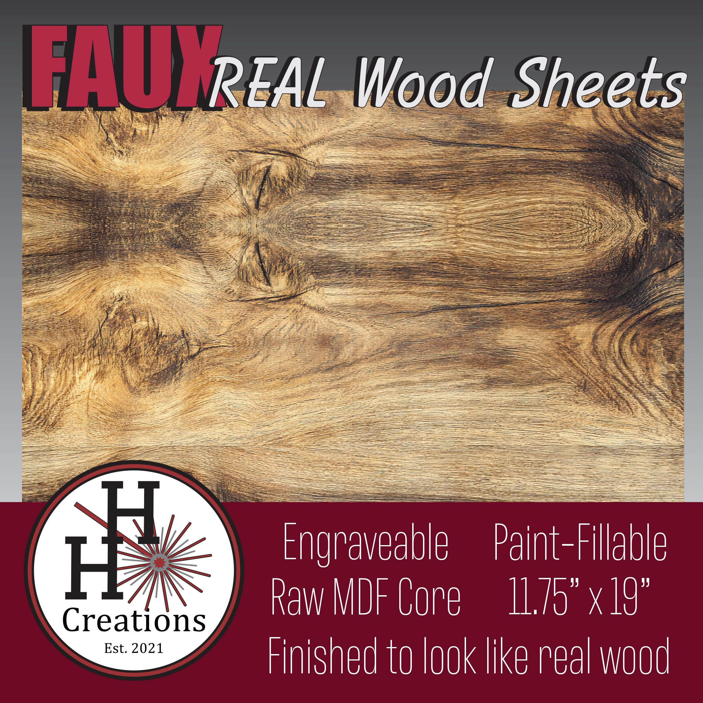 Faux-Real Clear Coated Wood – H & H Creations